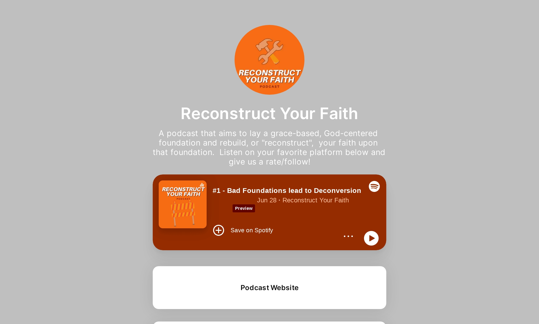 Reconstruct Your Faith's Flowpage