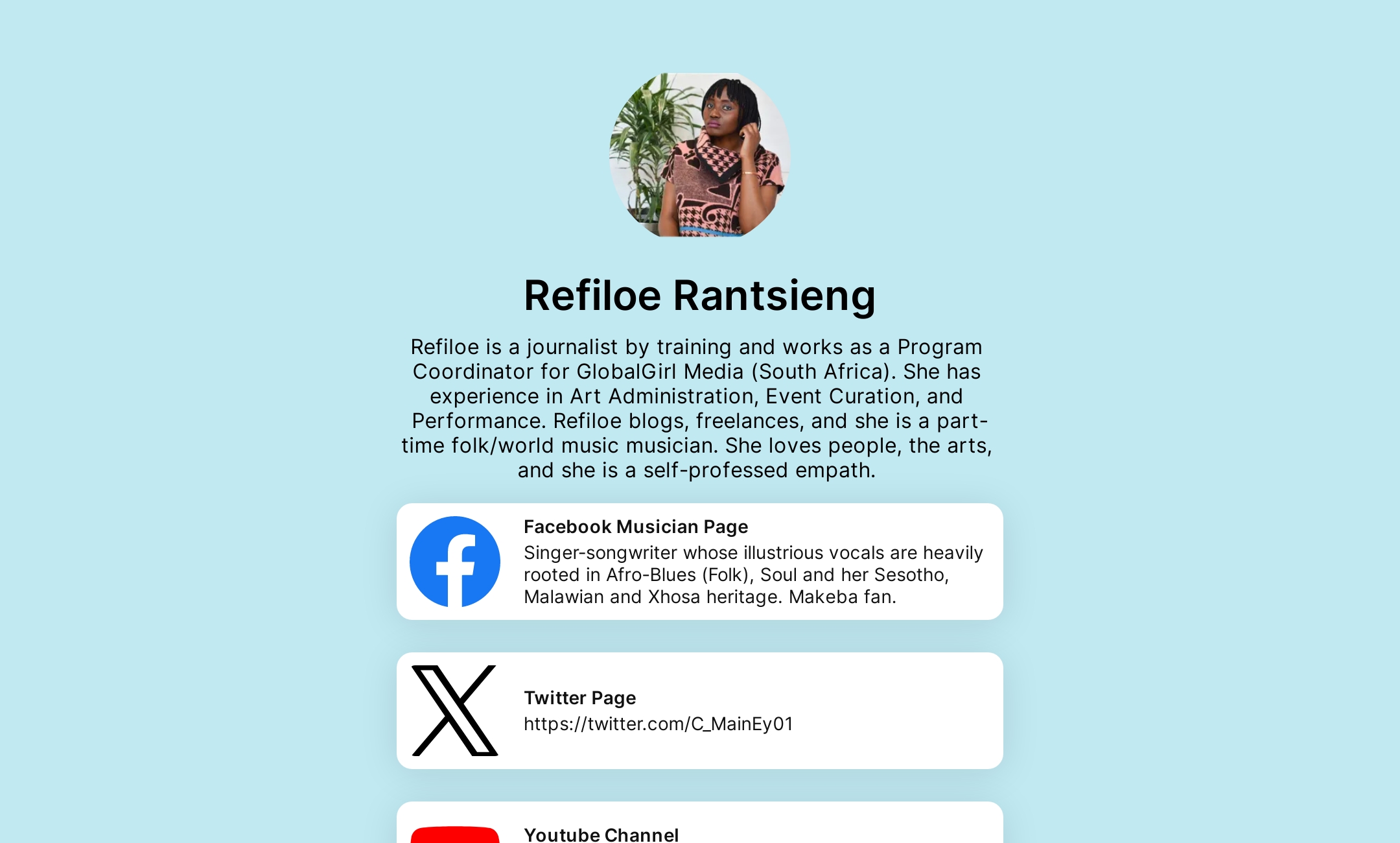 Refiloe Rantsieng's Flowpage