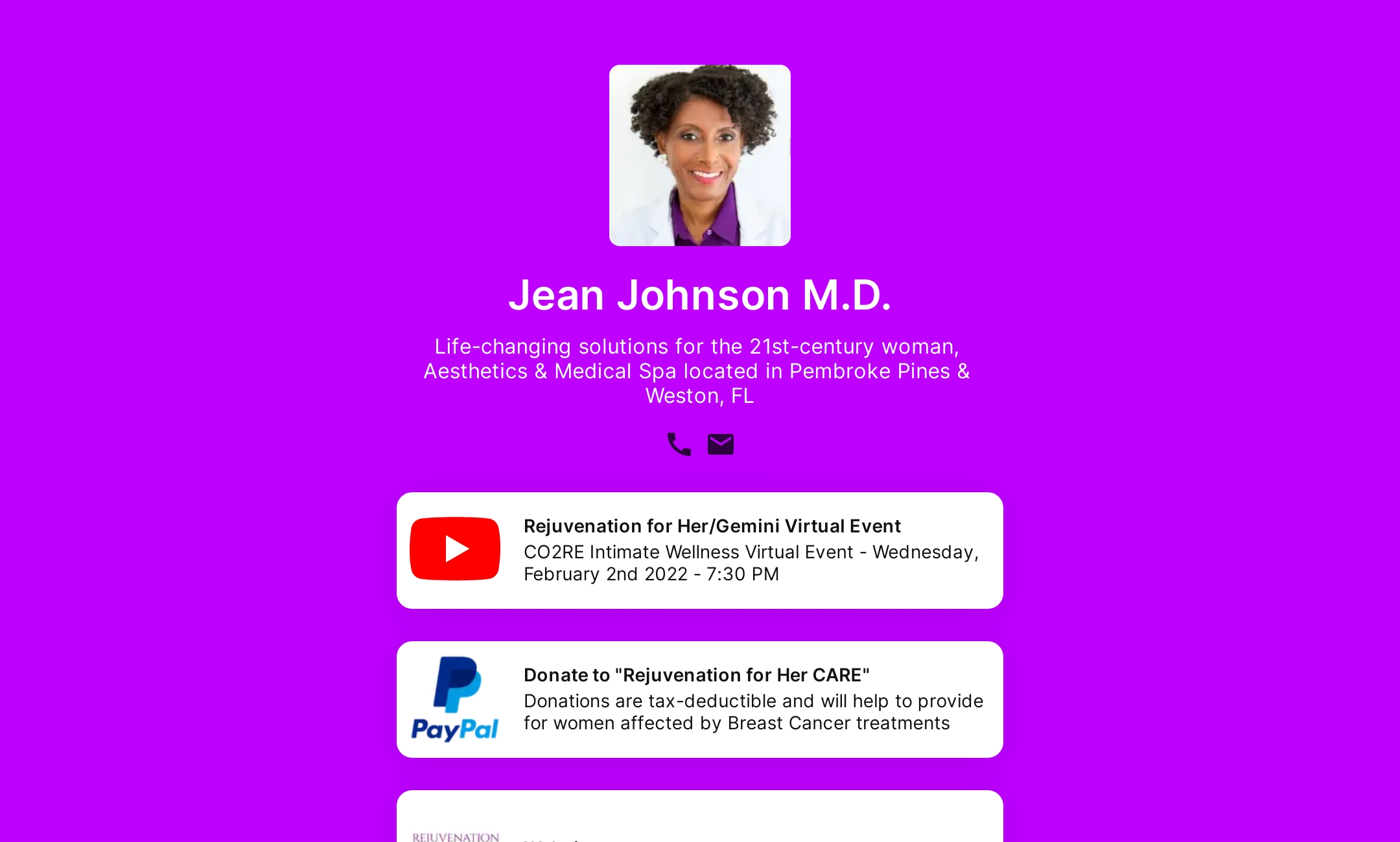 Jean Johnson M.D.'s Flowpage