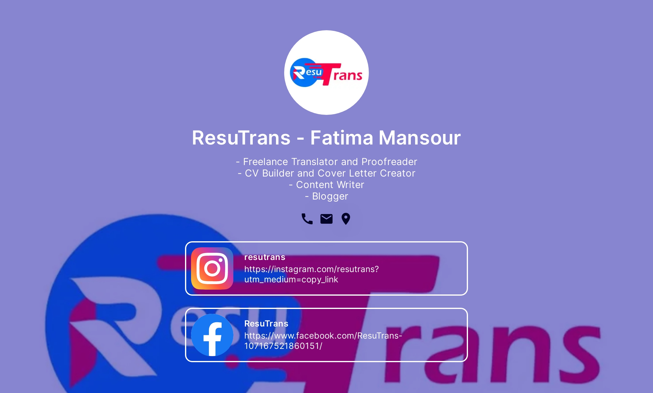 ResuTrans - Fatima Mansour's Flowpage