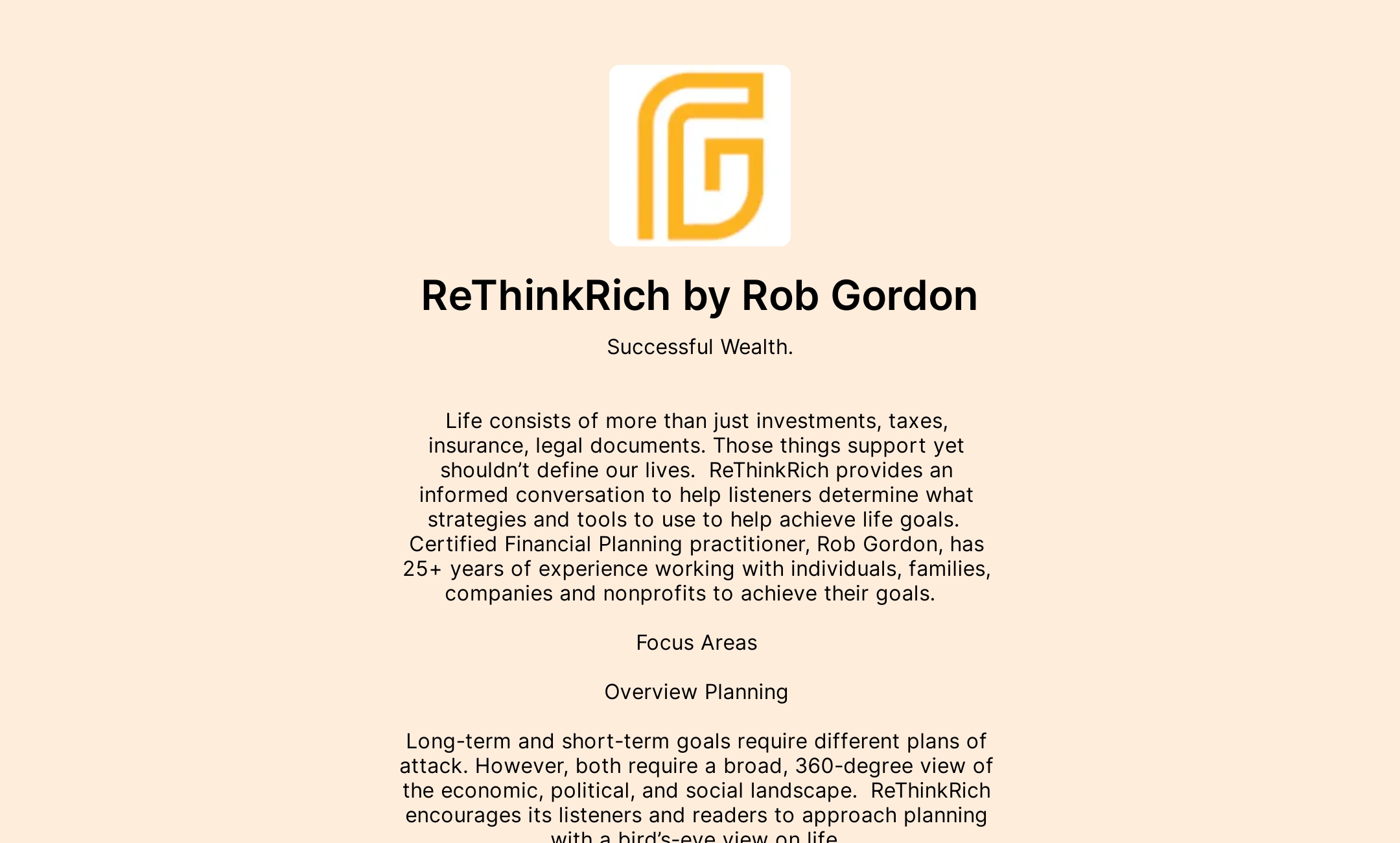 ReThinkRich by Rob Gordon's Flowpage
