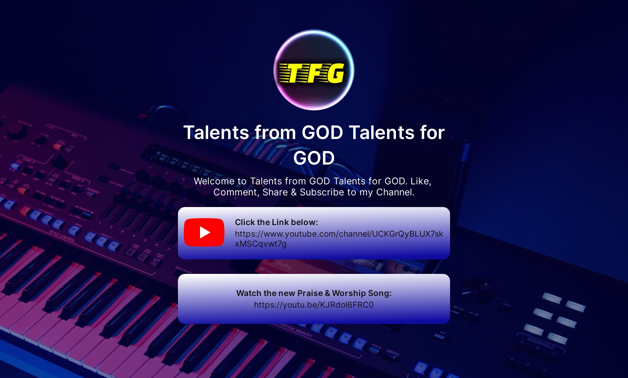 Talents from GOD Talents for GOD's Flowpage