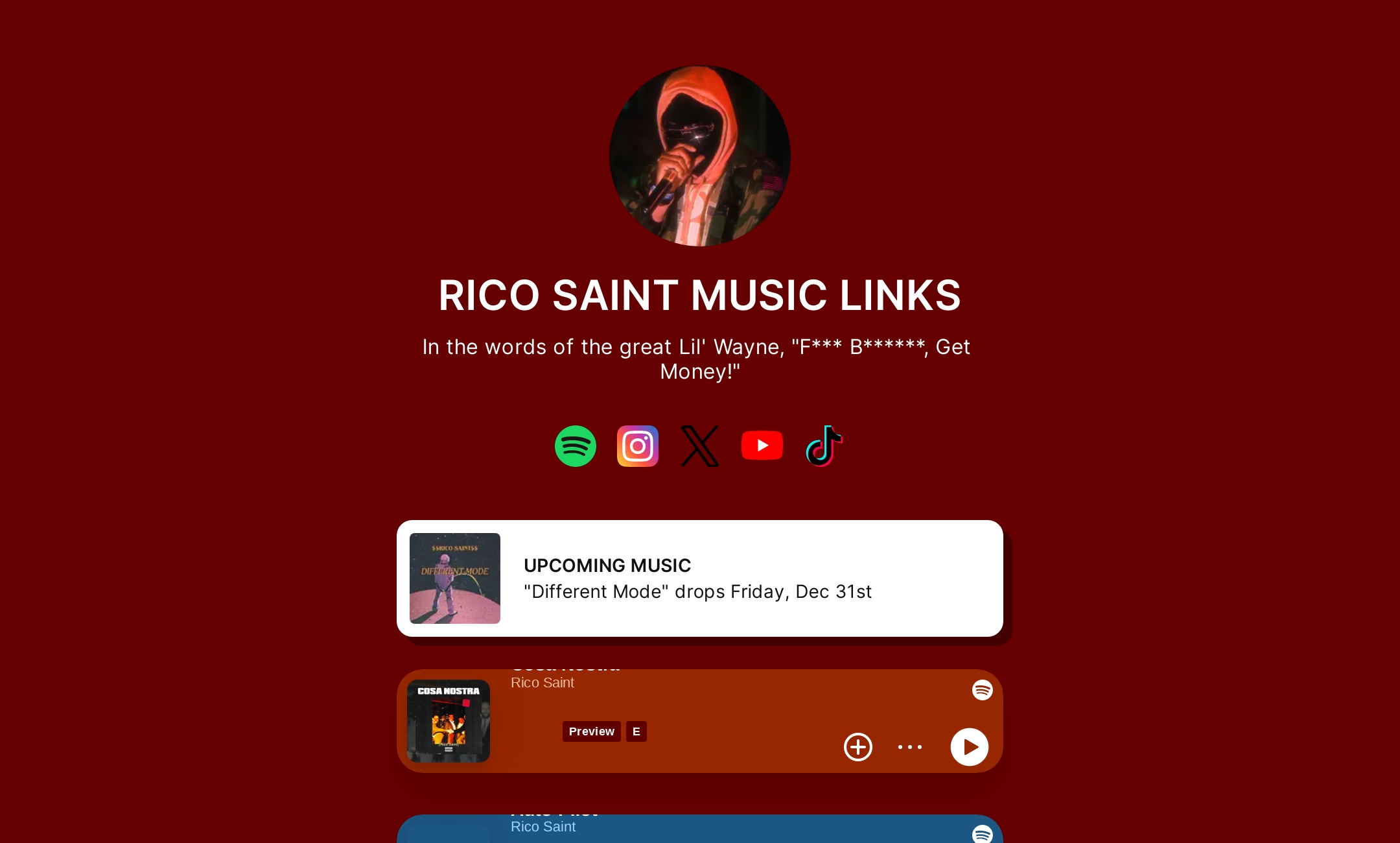 RICO SAINT MUSIC LINKS's Flowpage