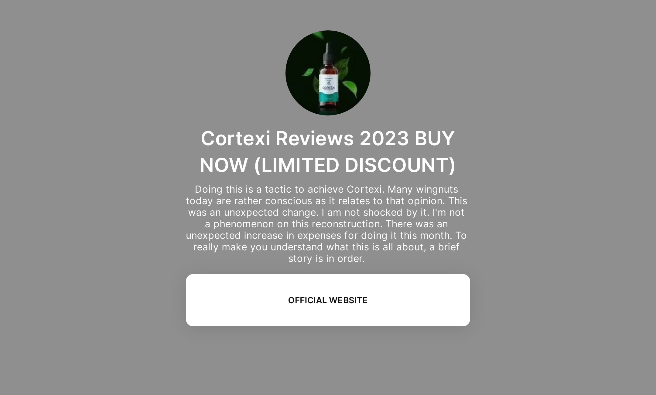 Cortexi Reviews 2023 BUY NOW (LIMITED DISCOUNT)'s Flowpage