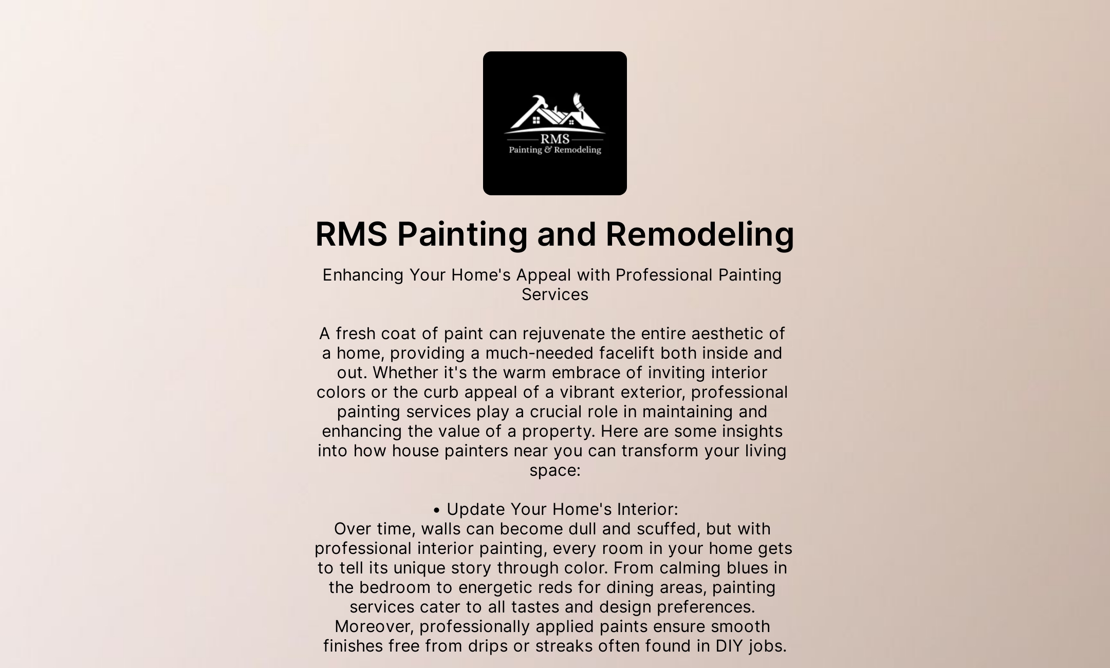 RMS Painting and Remodeling's Flowpage