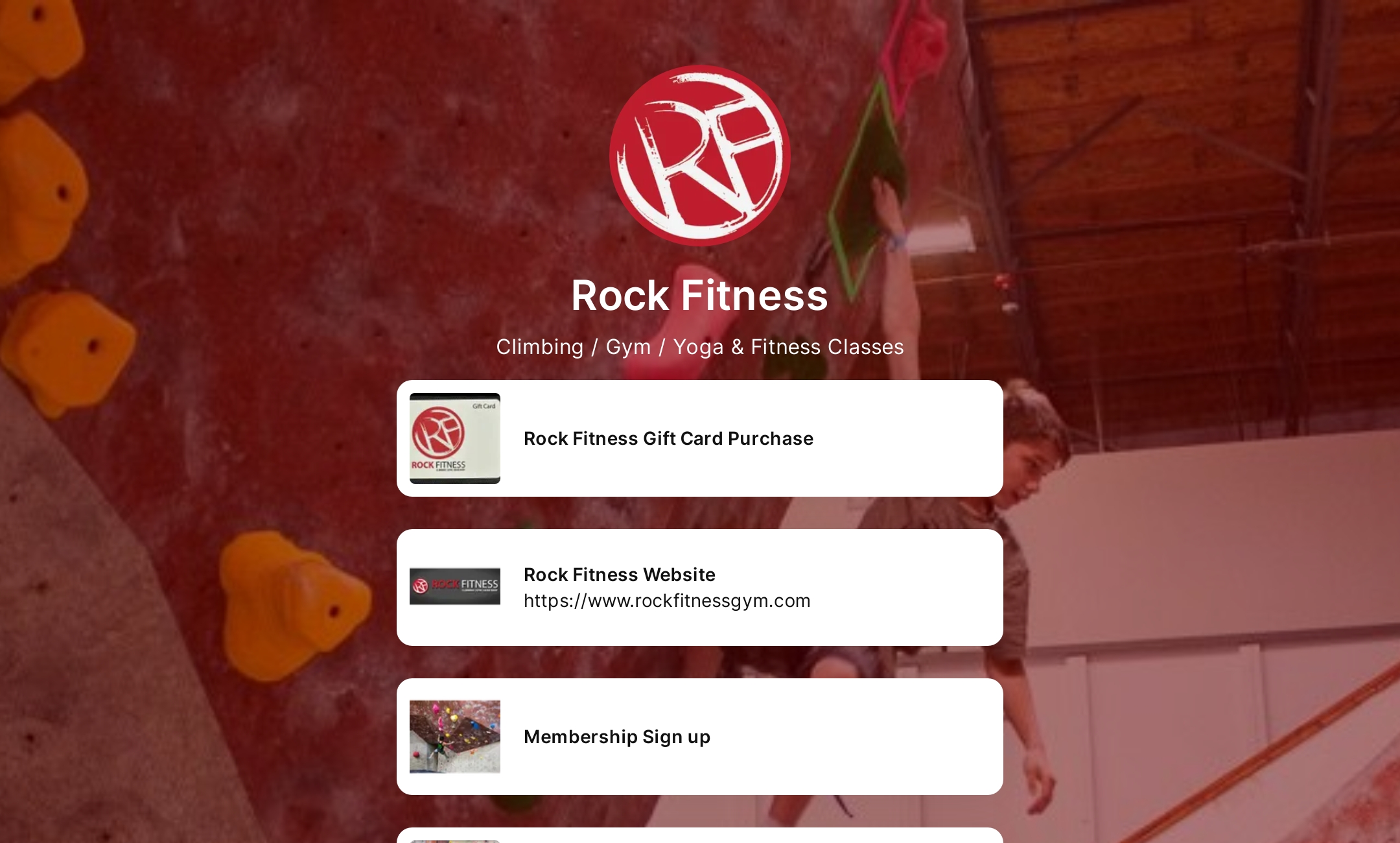 Rock Fitness' Flowpage