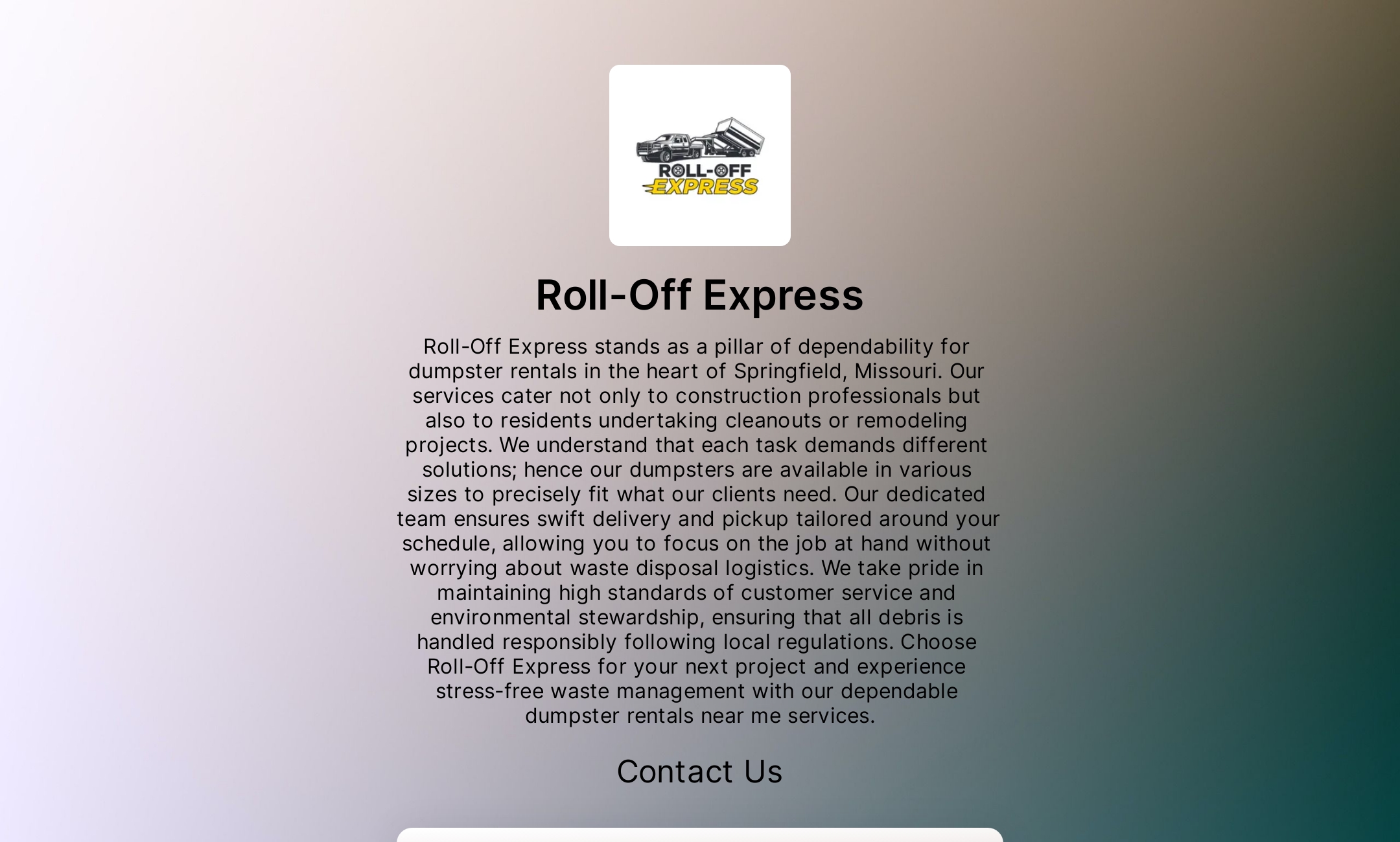 Roll-Off Express' Flowpage
