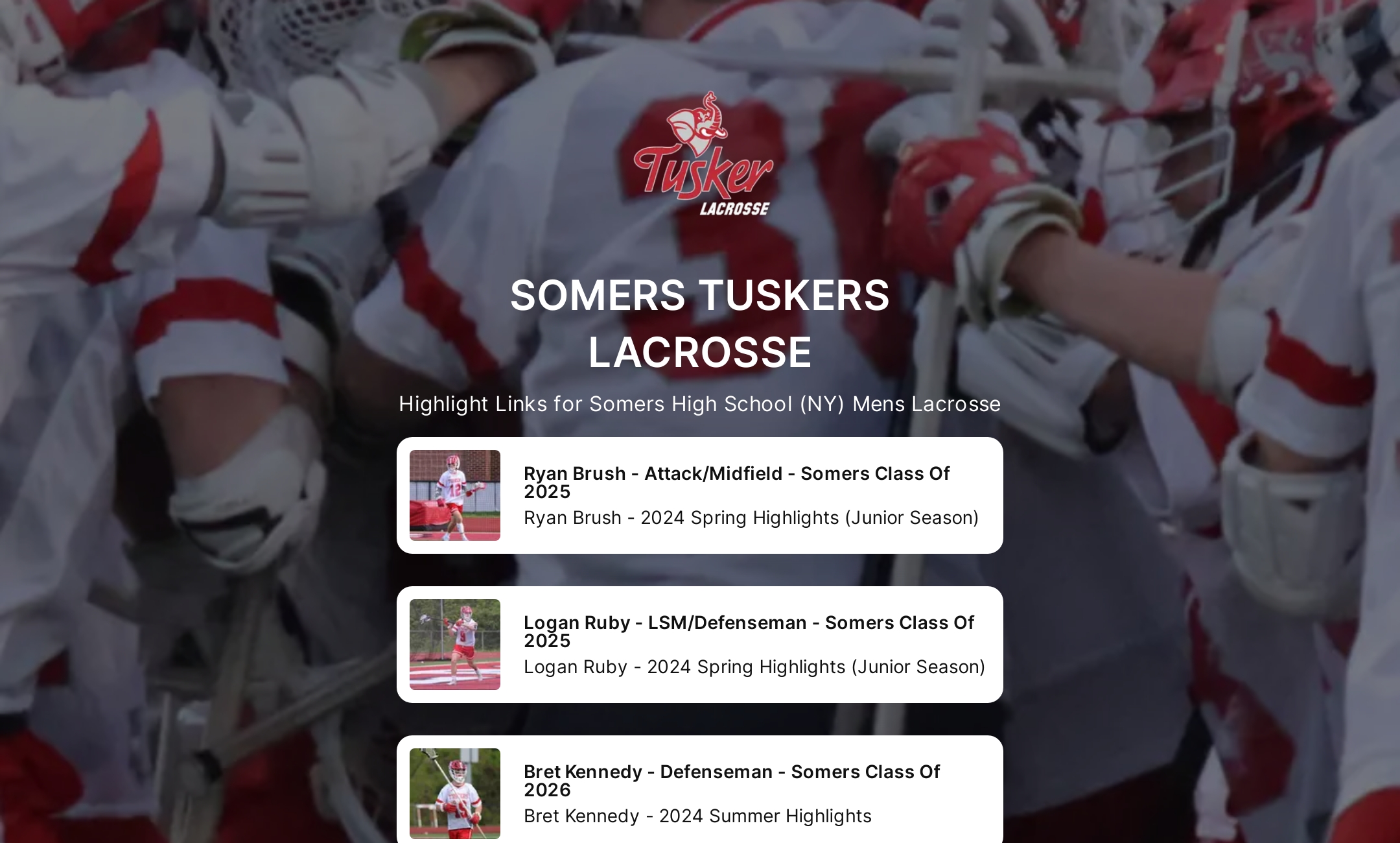 SOMERS TUSKERS LACROSSE's Flowpage