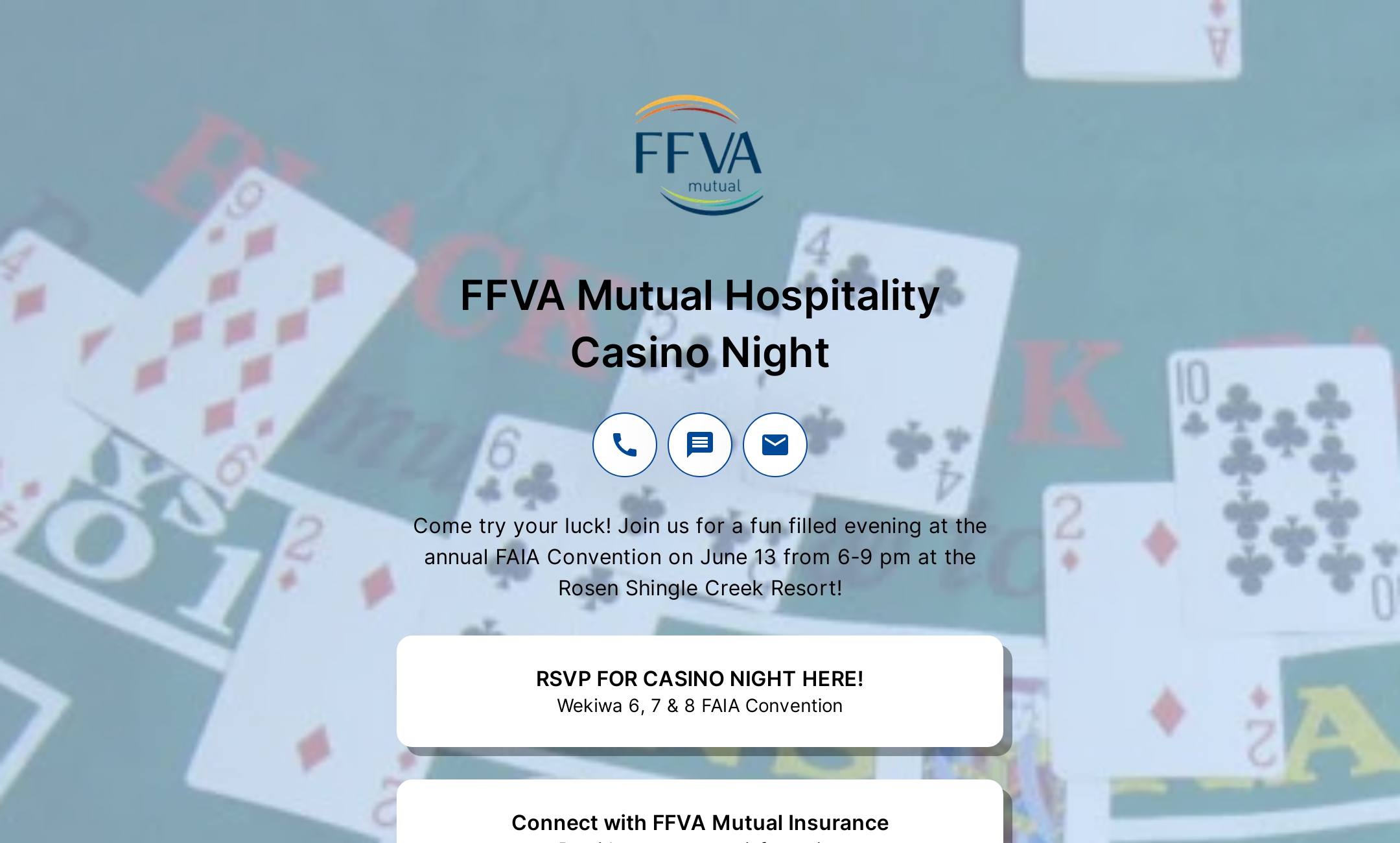 FFVA Mutual Hospitality Casino Night's Flowpage
