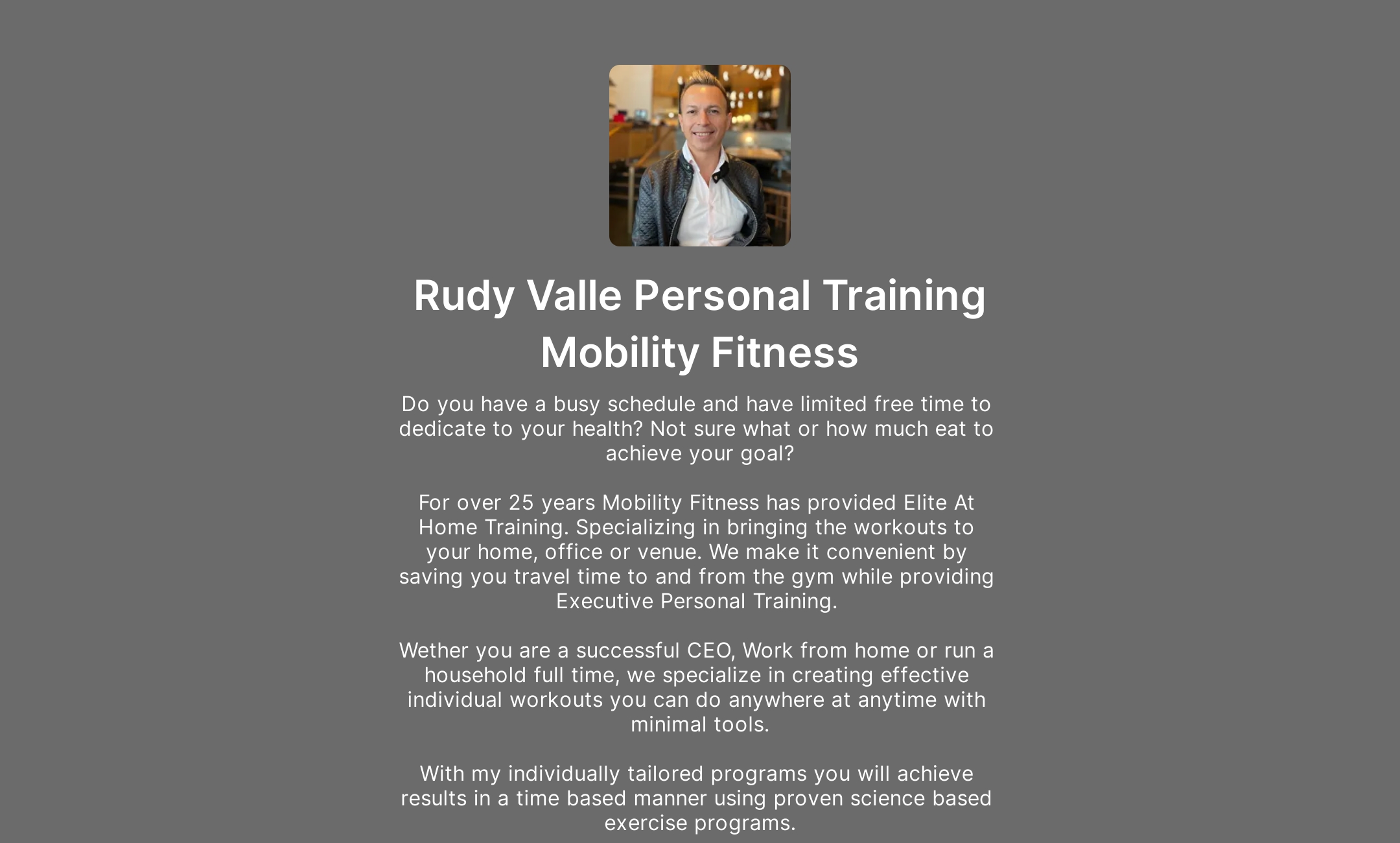 Rudy Valle Personal Training Mobility Fitness 's Flowpage