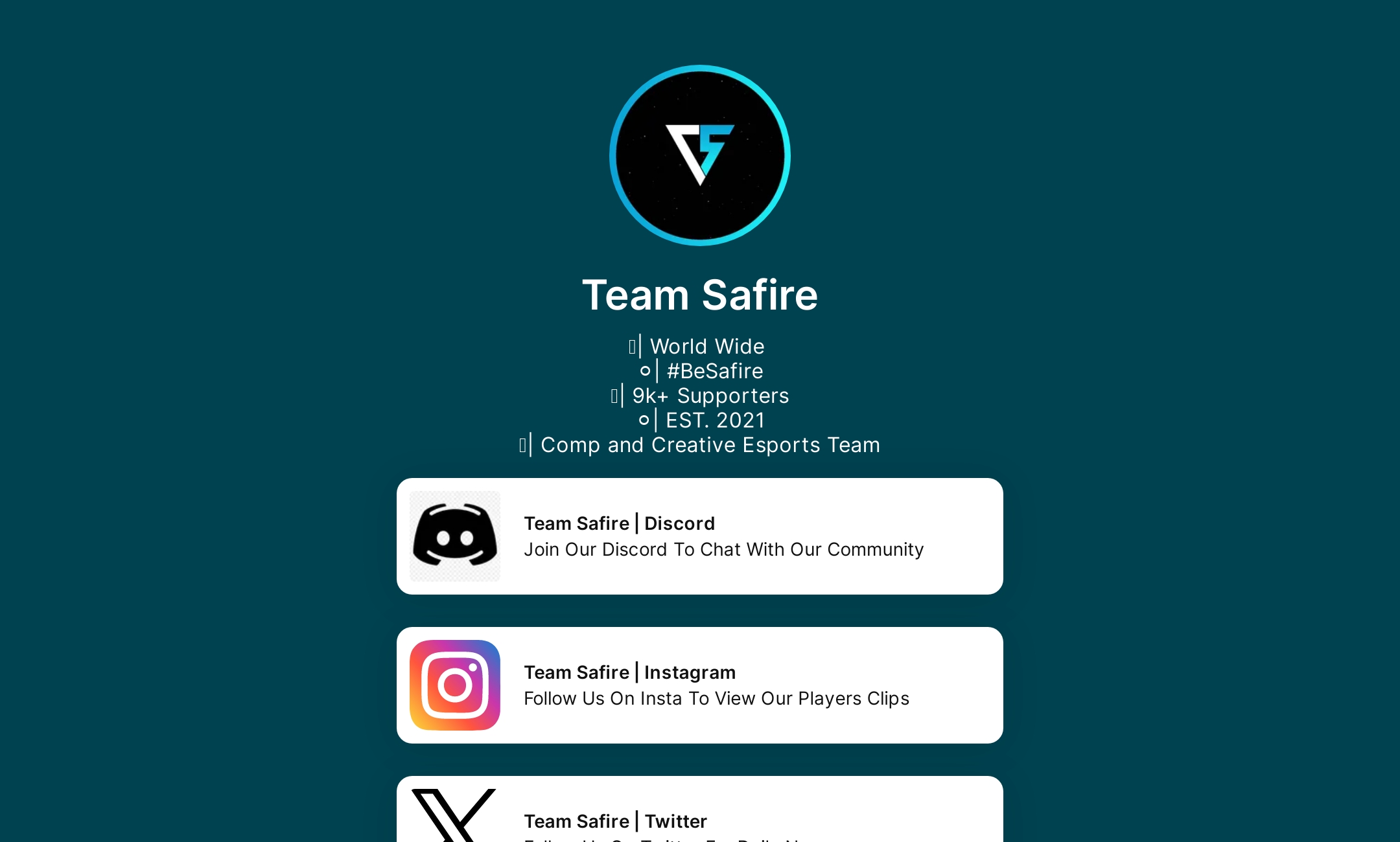 Team Safire's Flowpage