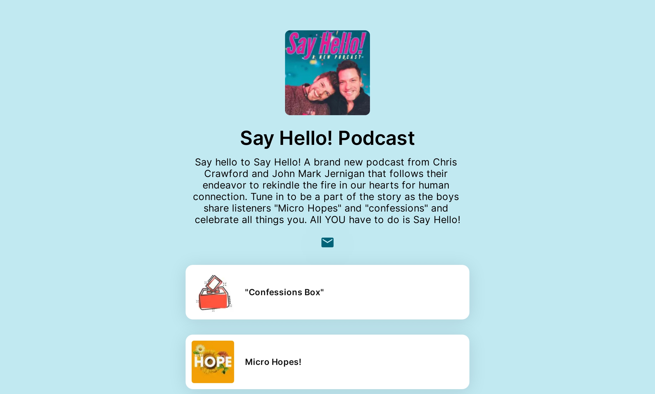 Say Hello! Podcast's Flowpage