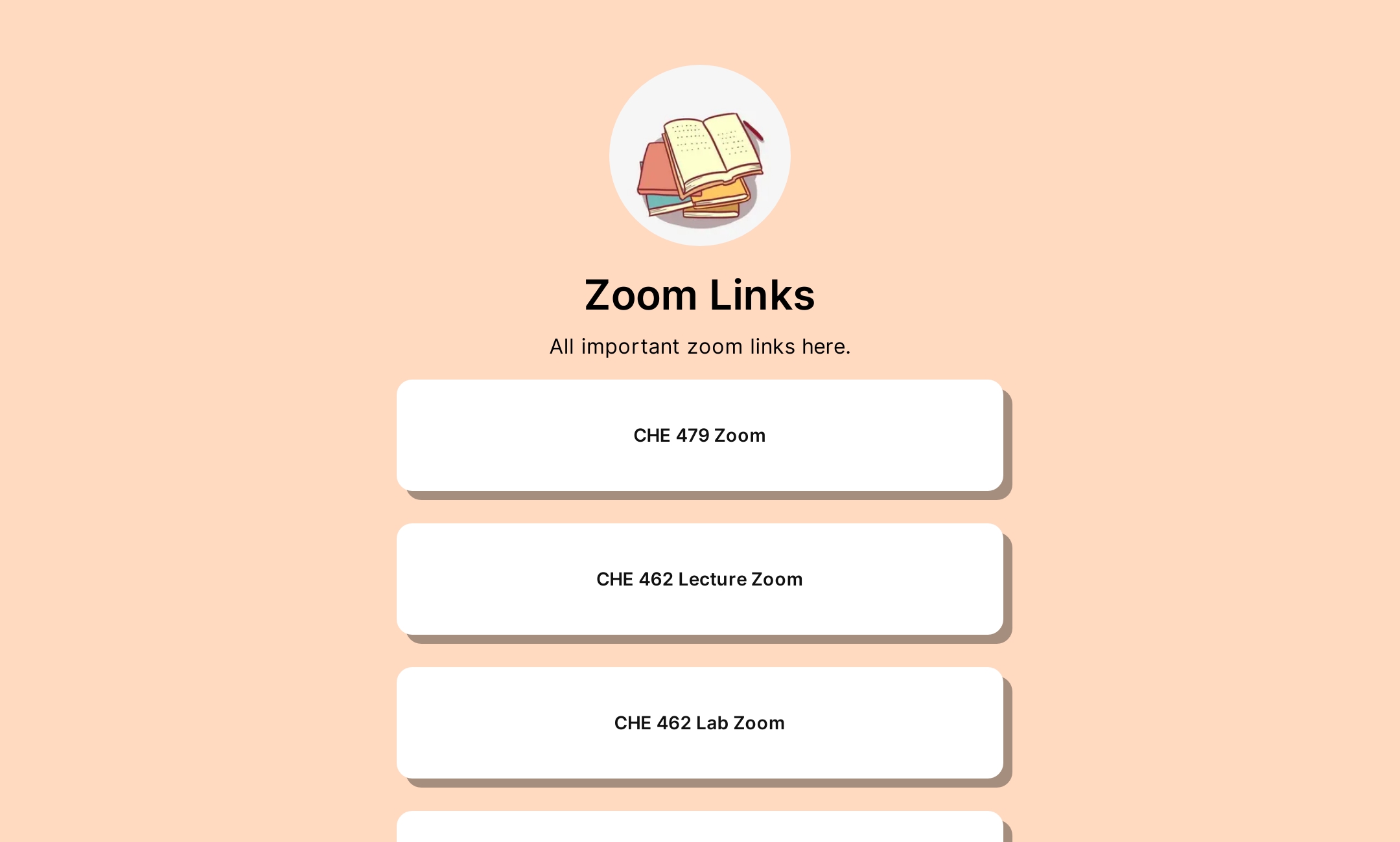 Zoom Links' Flowpage