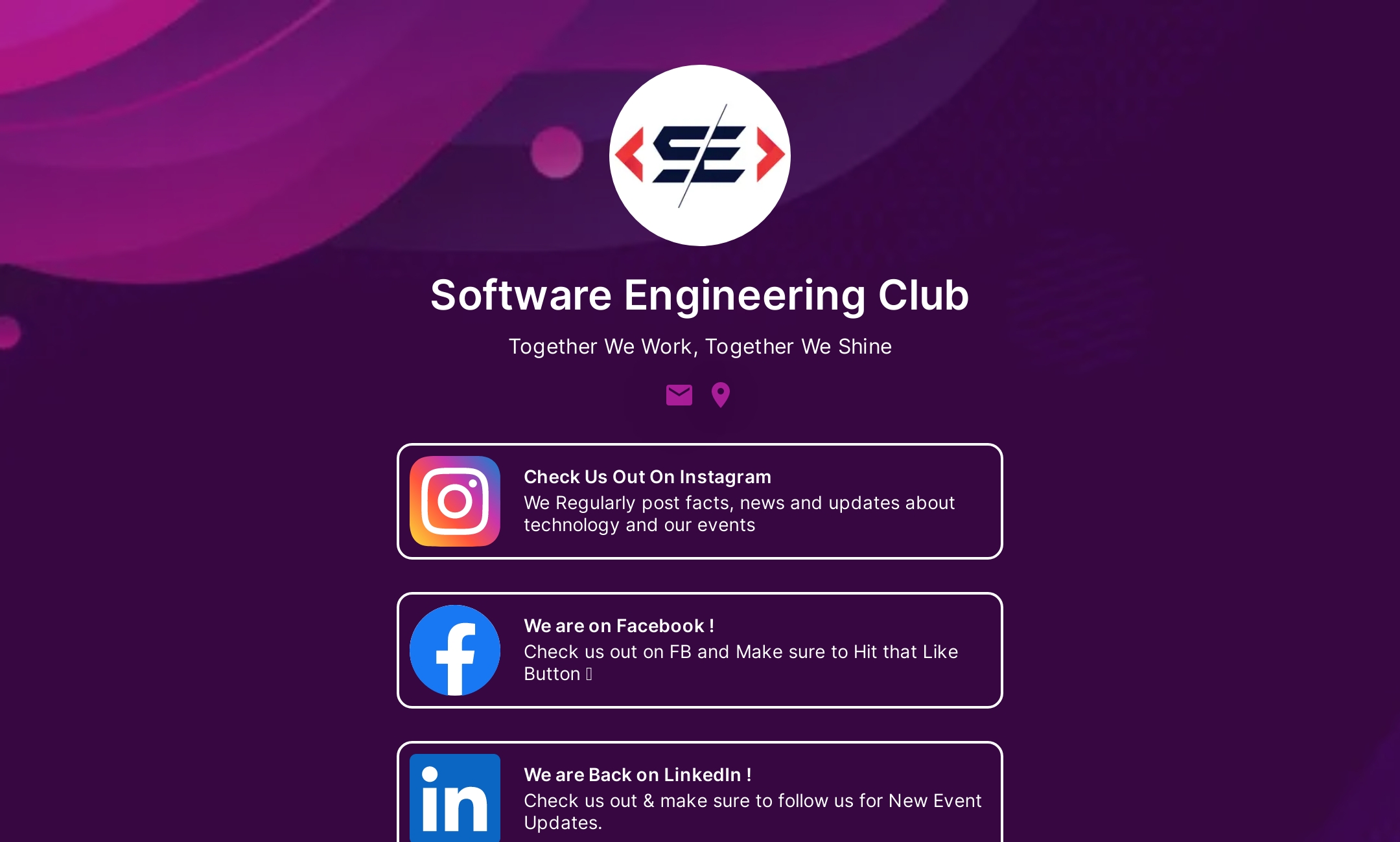 Software Engineering Club's Flowpage