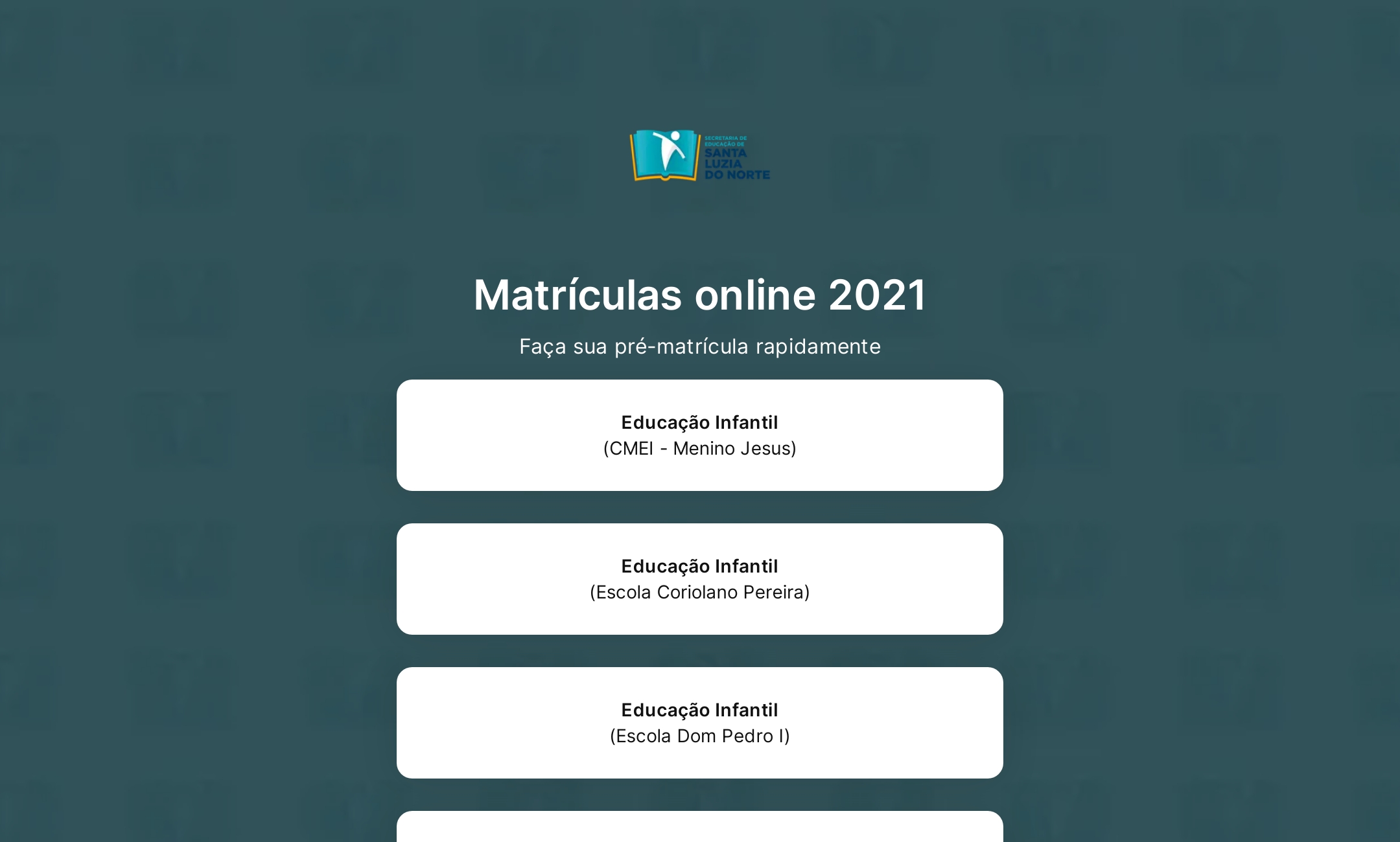 Matrículas online 2021's Flowpage