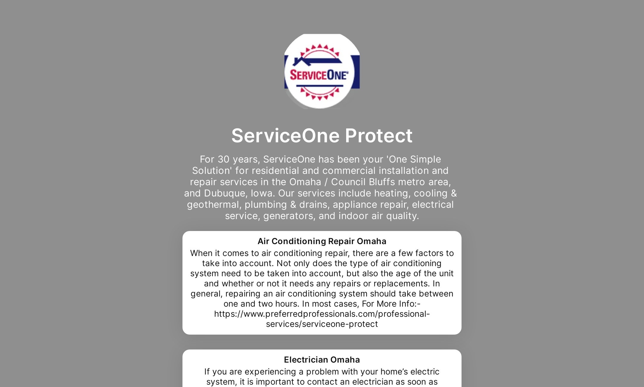 ServiceOne Protect's Flowpage