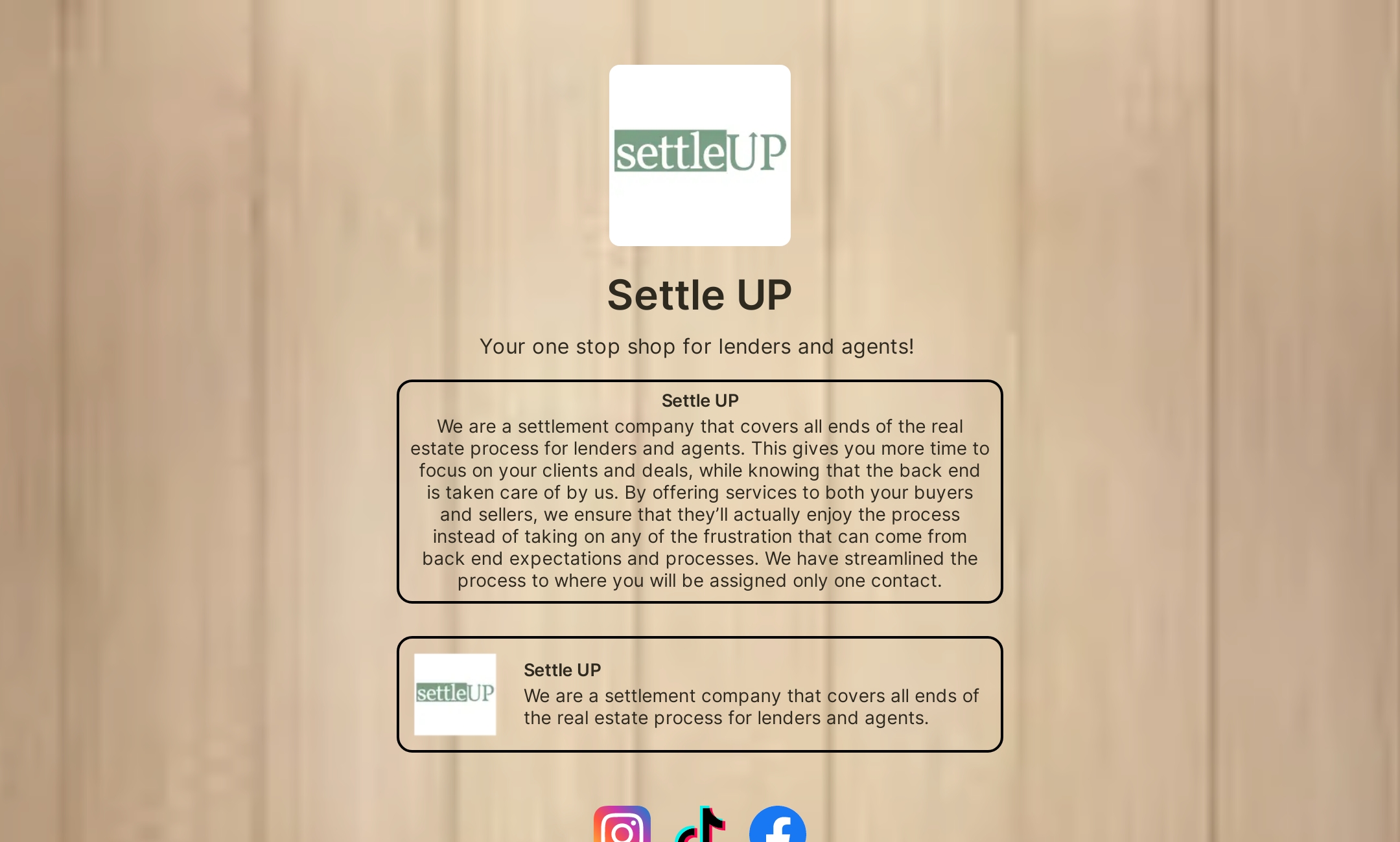 Settle UP's Flowpage