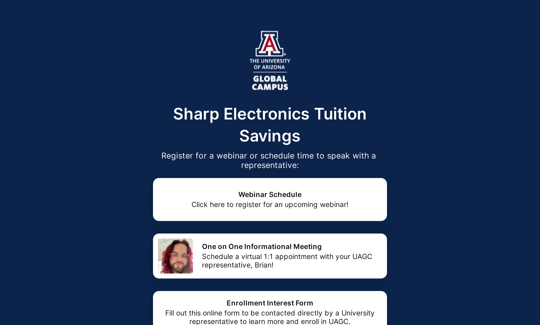 Sharp Electronics Tuition Savings' Flowpage