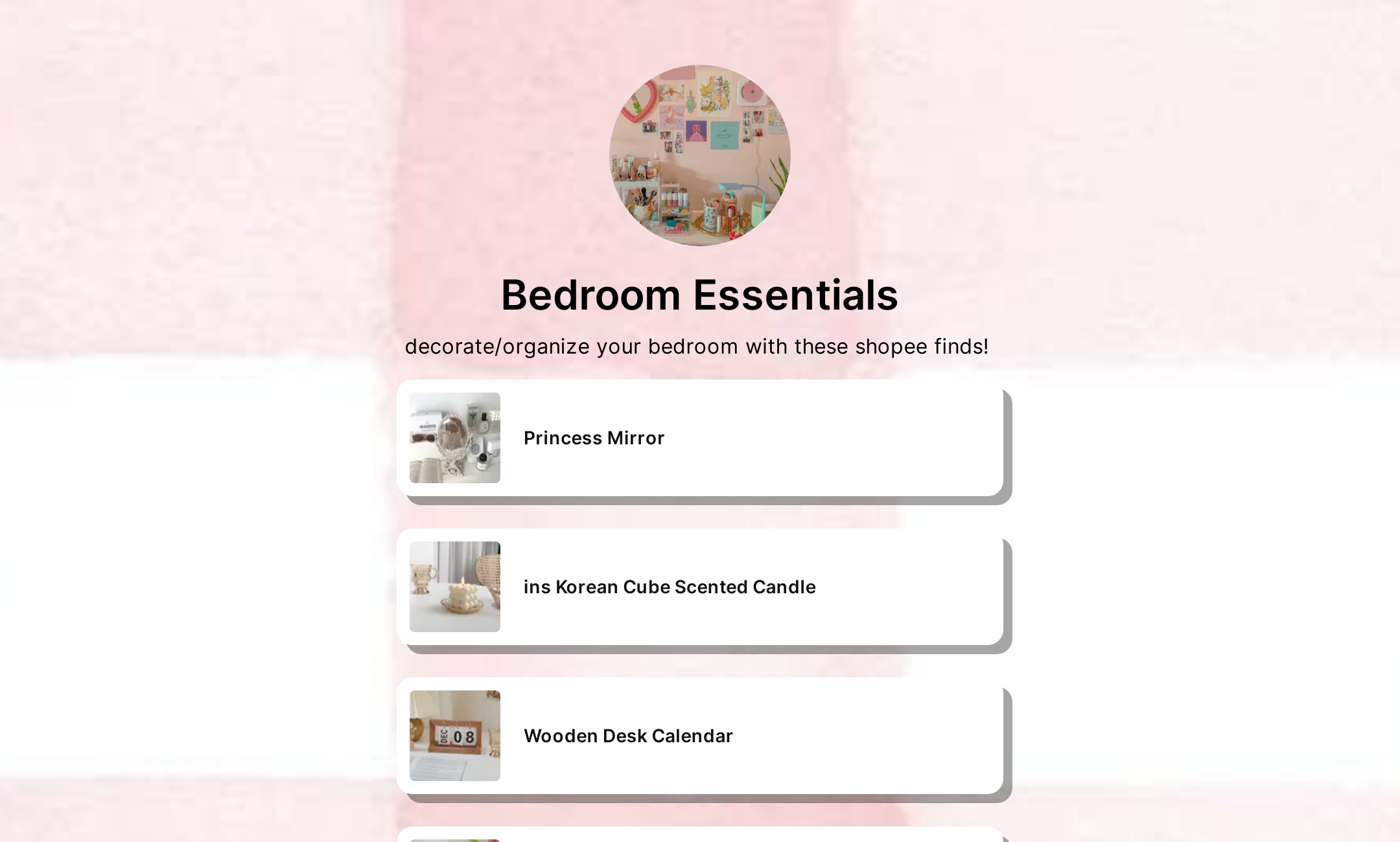 Bedroom Essentials' Flowpage