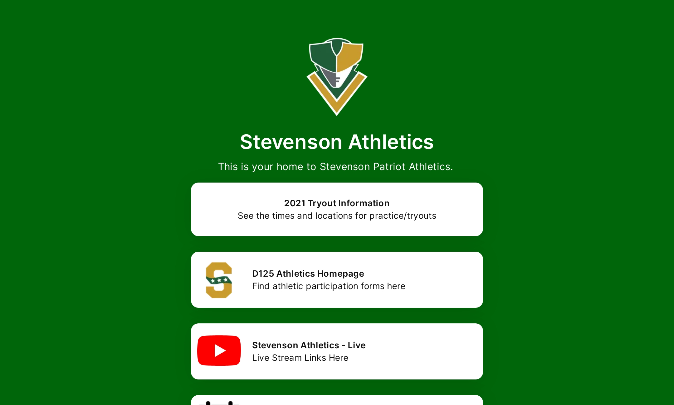 Stevenson Athletics' Flowpage