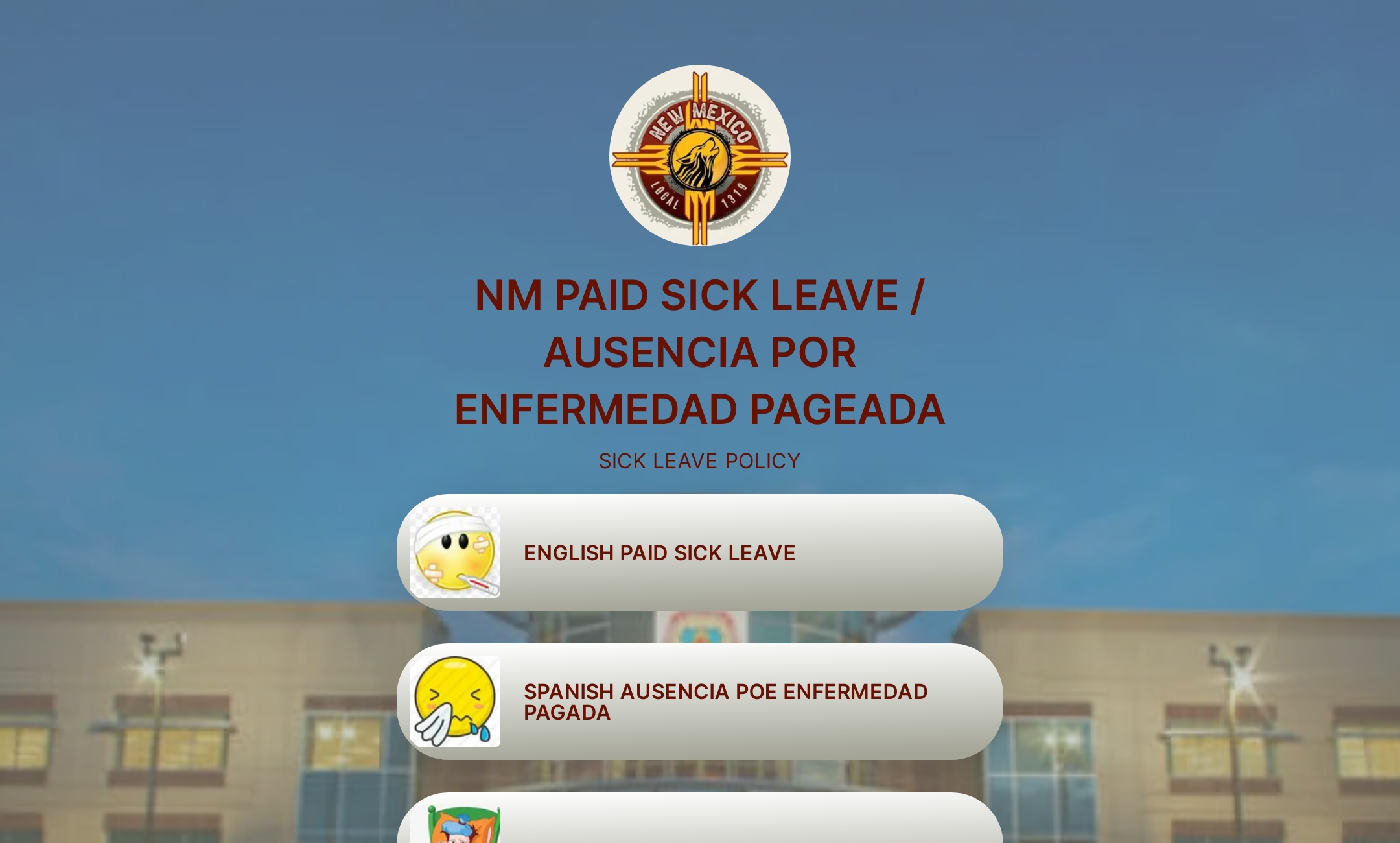 NM PAID SICK LEAVE / AUSENCIA POR ENFERMEDAD PAGEADA's Flowpage