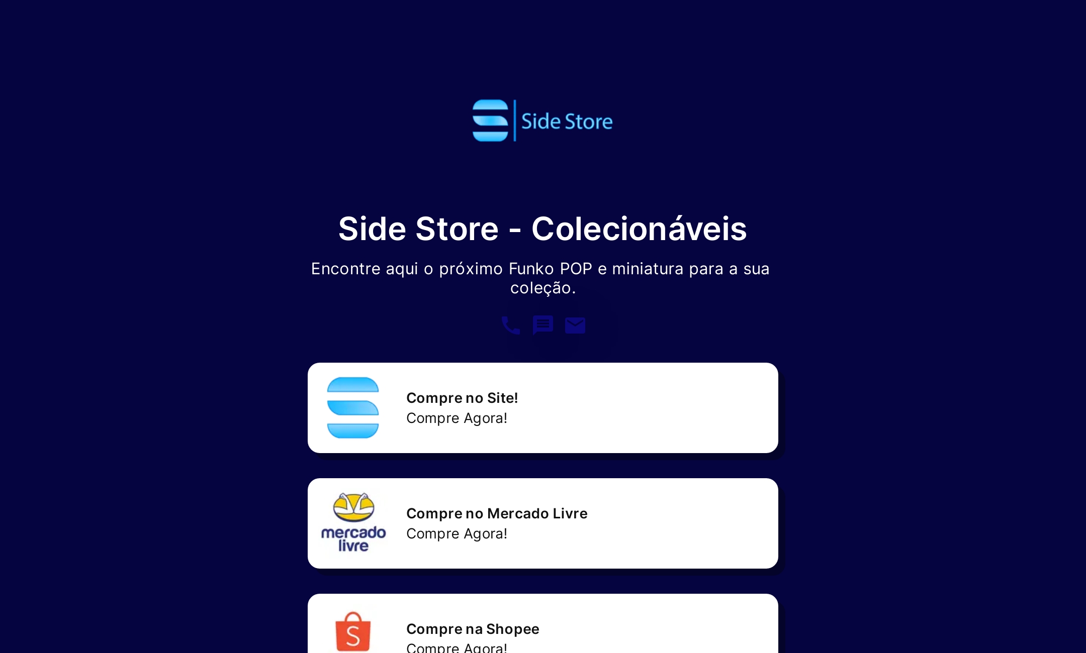 Side Store - Colecionáveis' Flowpage