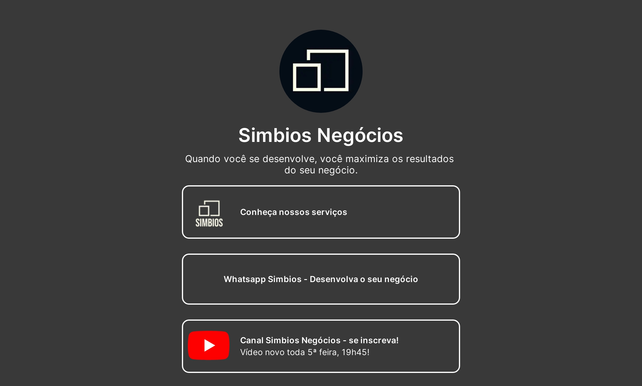 Simbios Negócios' Flowpage