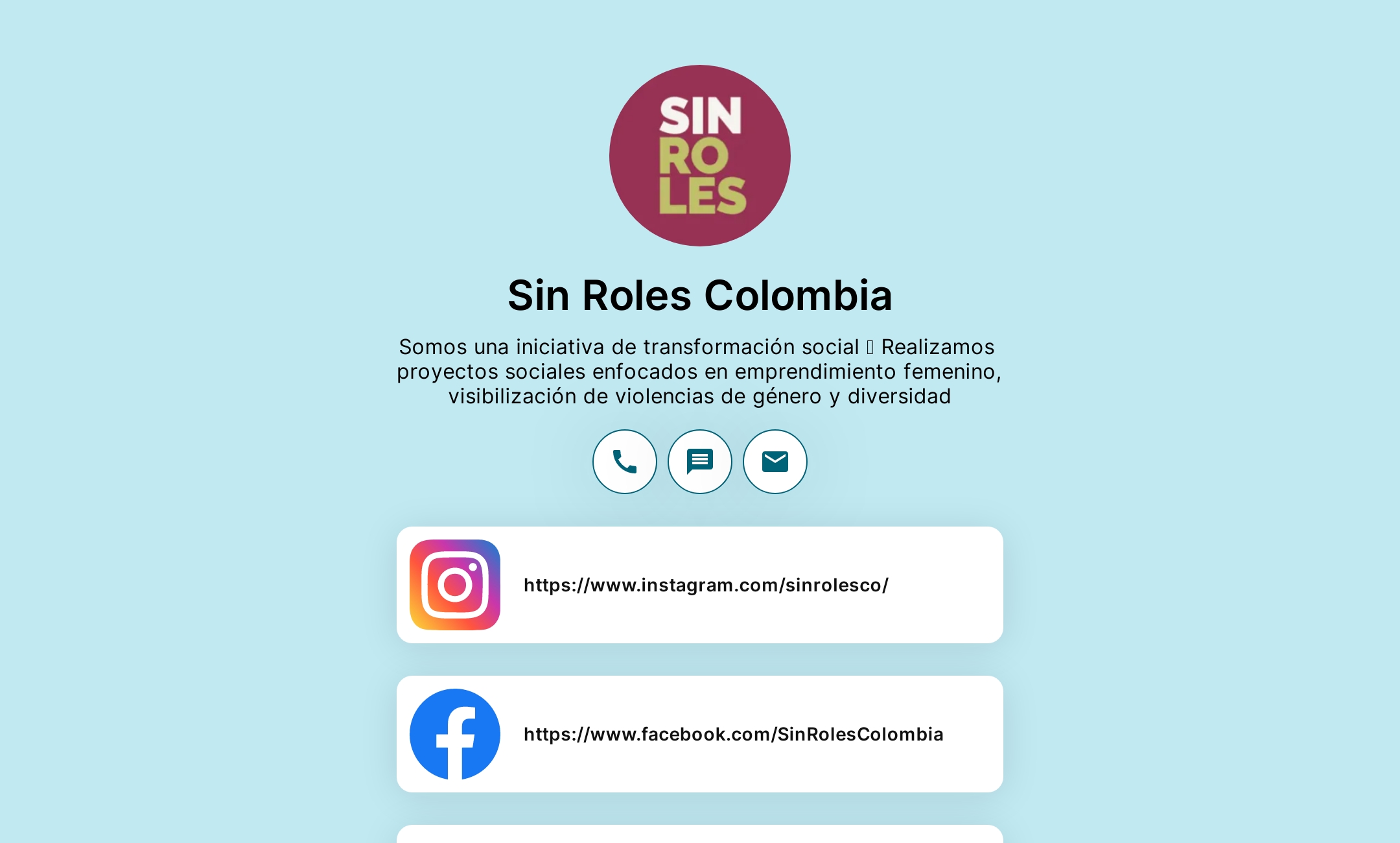 Sin Roles Colombia's Flowpage