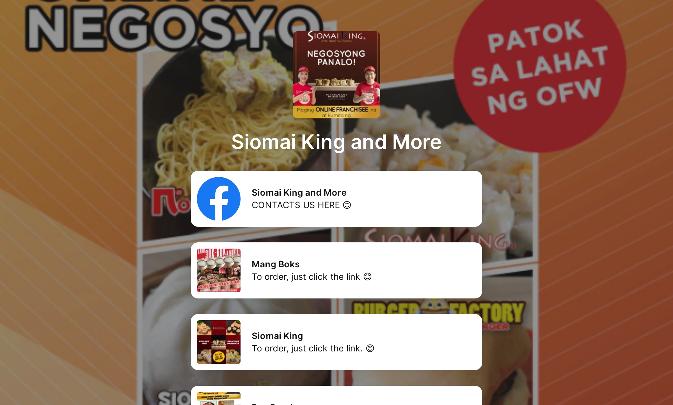 Siomai King and More's Flowpage