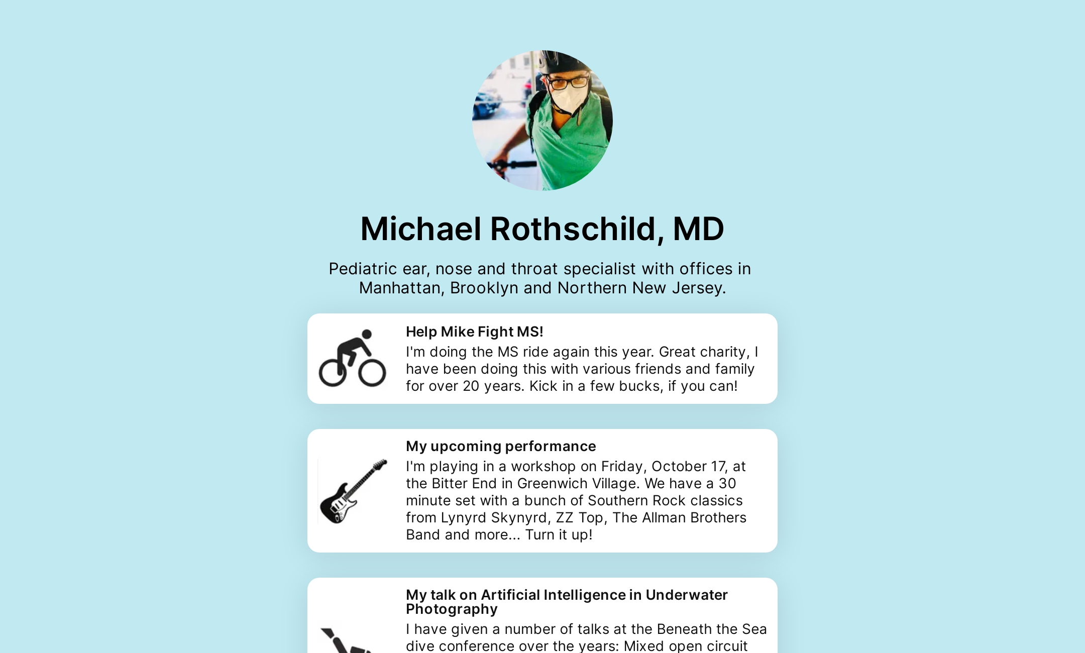 Michael Rothschild, MD's Flowpage