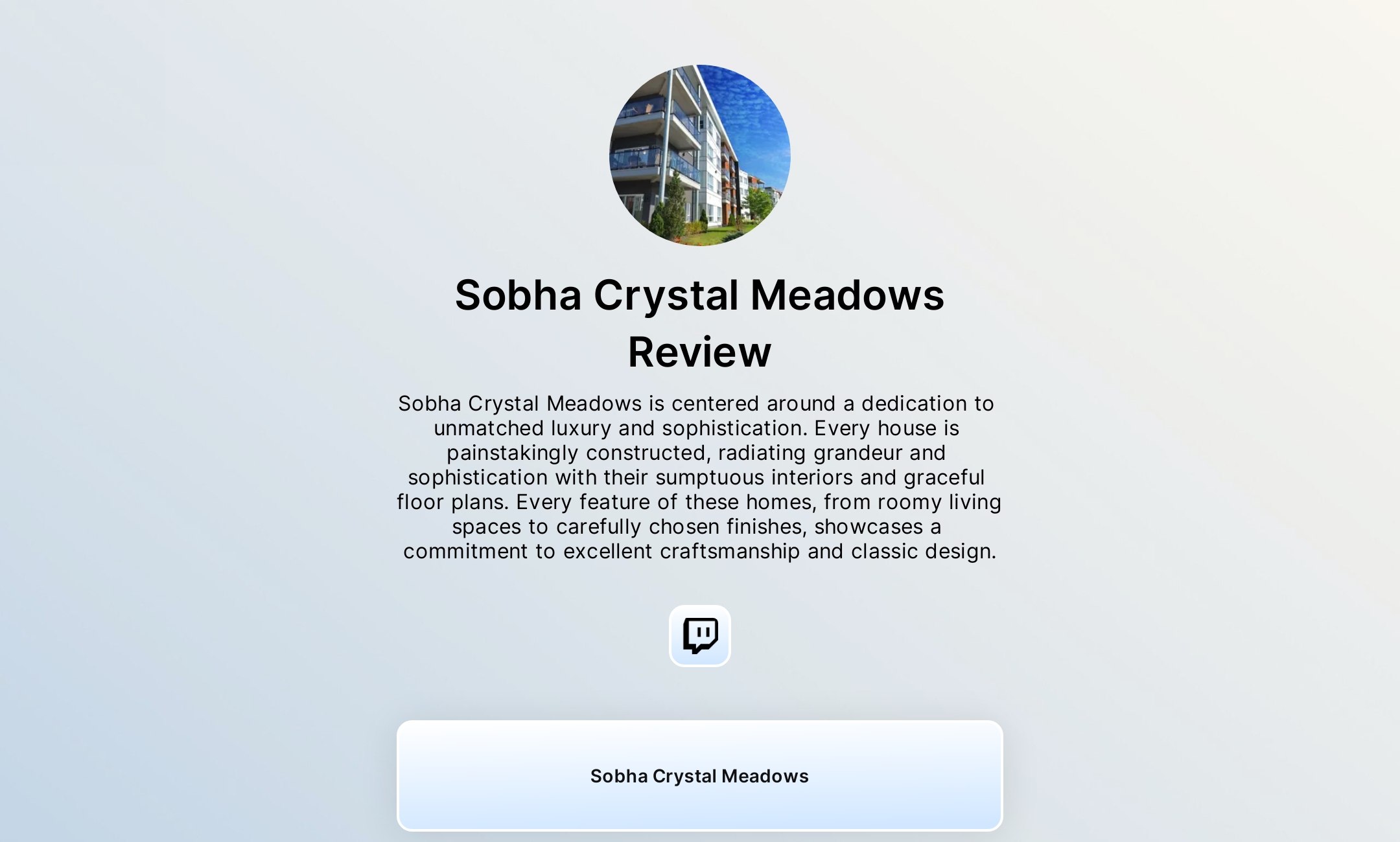 Sobha Crystal Meadows Review's Flowpage