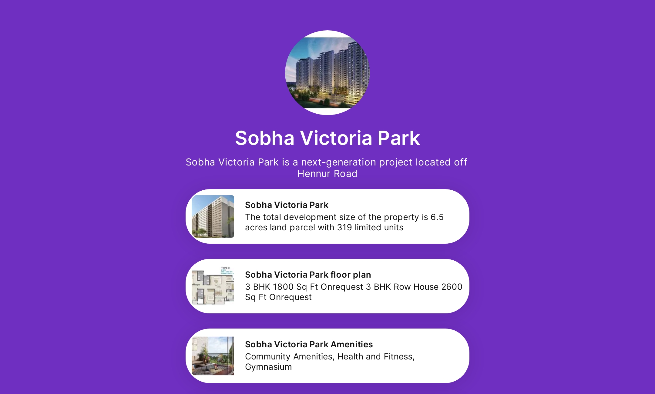 Sobha Victoria Park's Flowpage