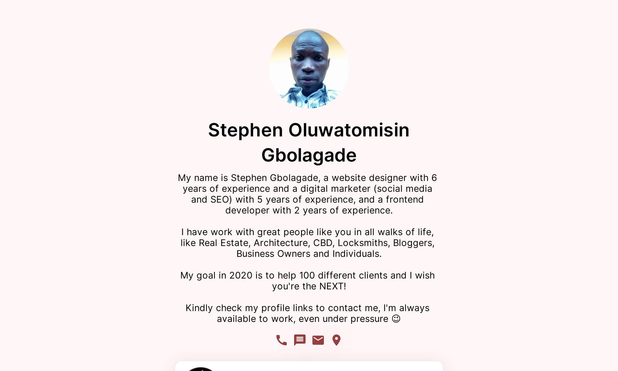 Stephen Oluwatomisin Gbolagade's Flowpage