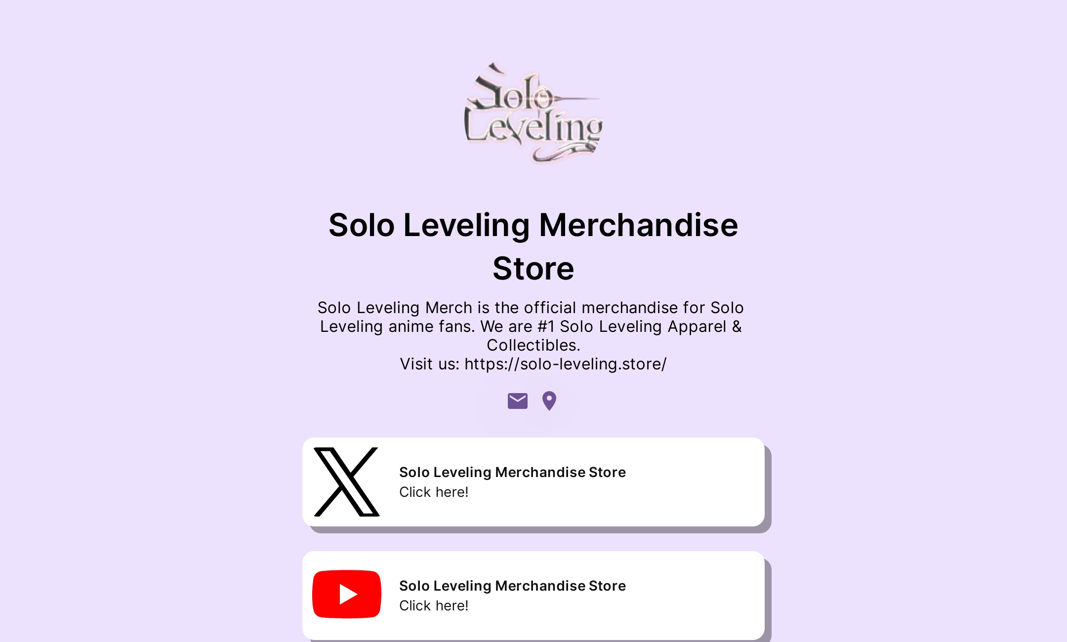 Solo Leveling Merchandise Store's Flowpage