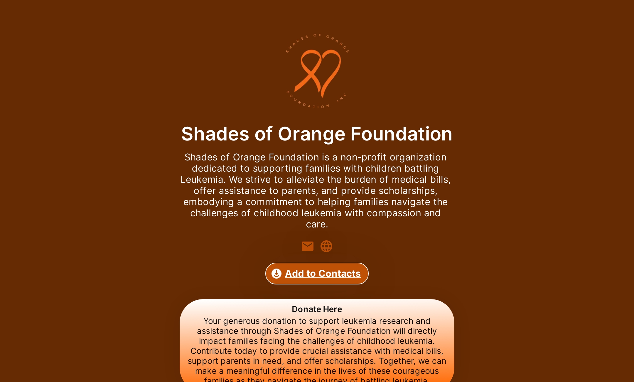 Shades of Orange Foundation's Flowpage