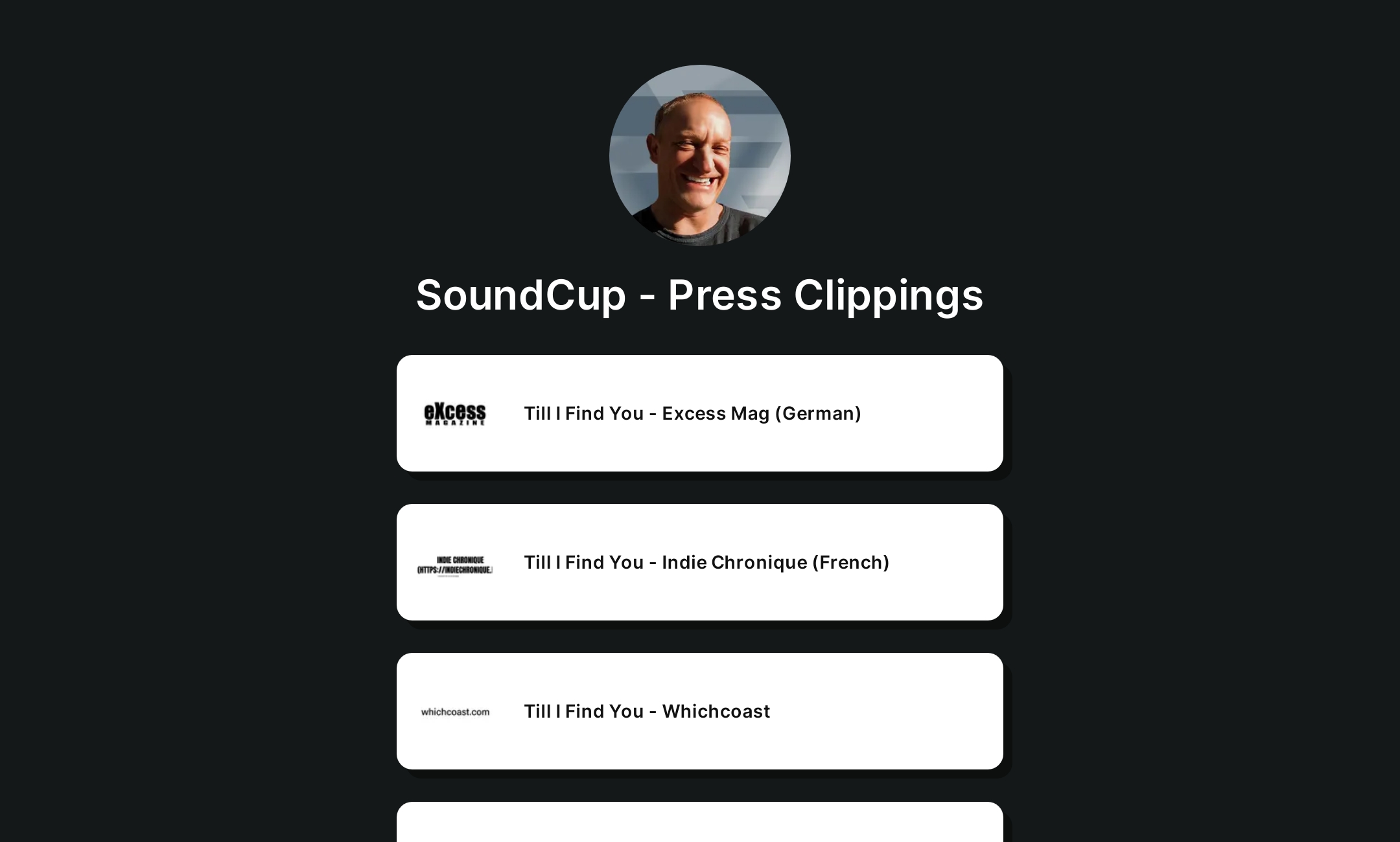 SoundCup - Press Clippings' Flowpage