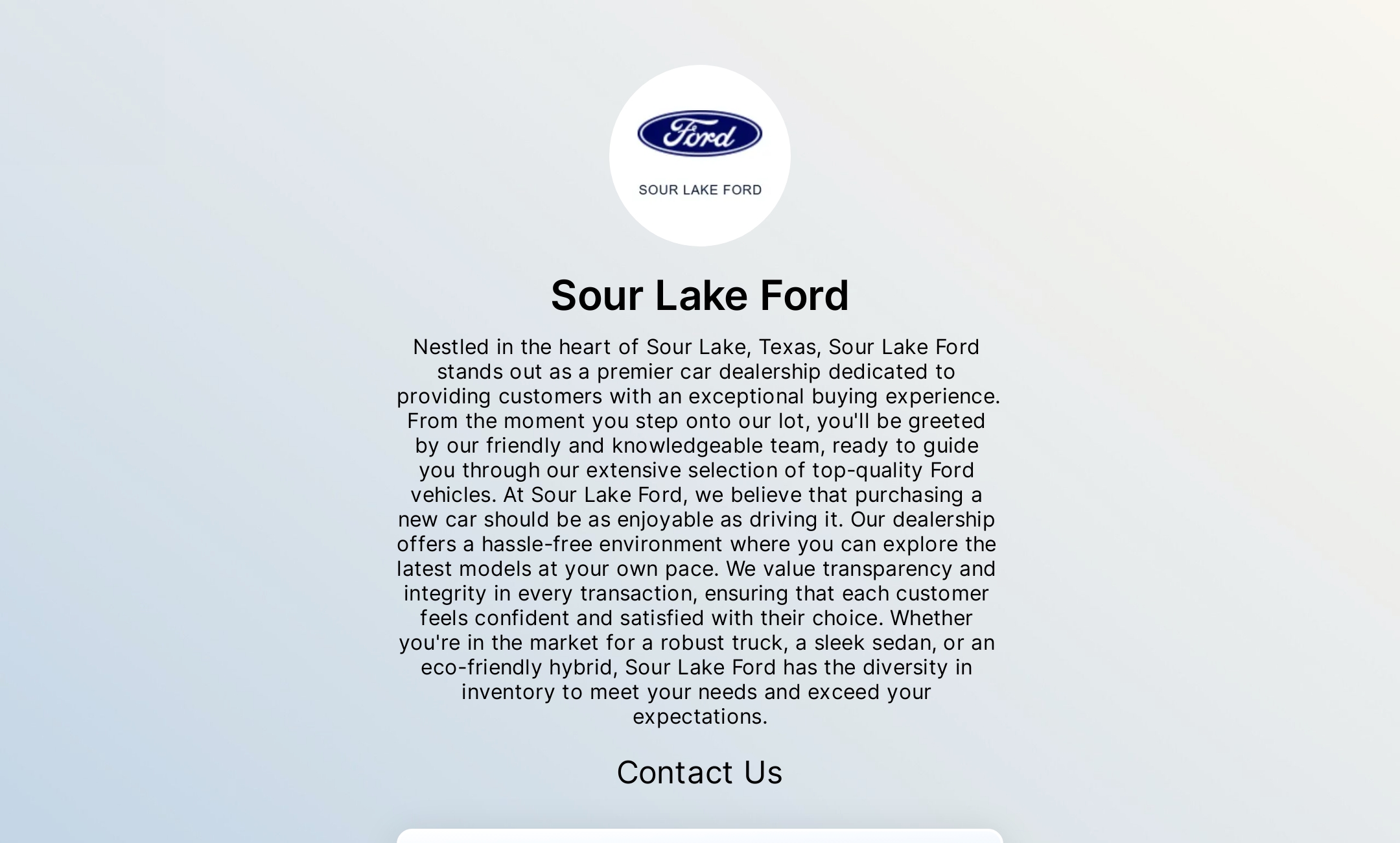 Sour Lake Ford's Flowpage