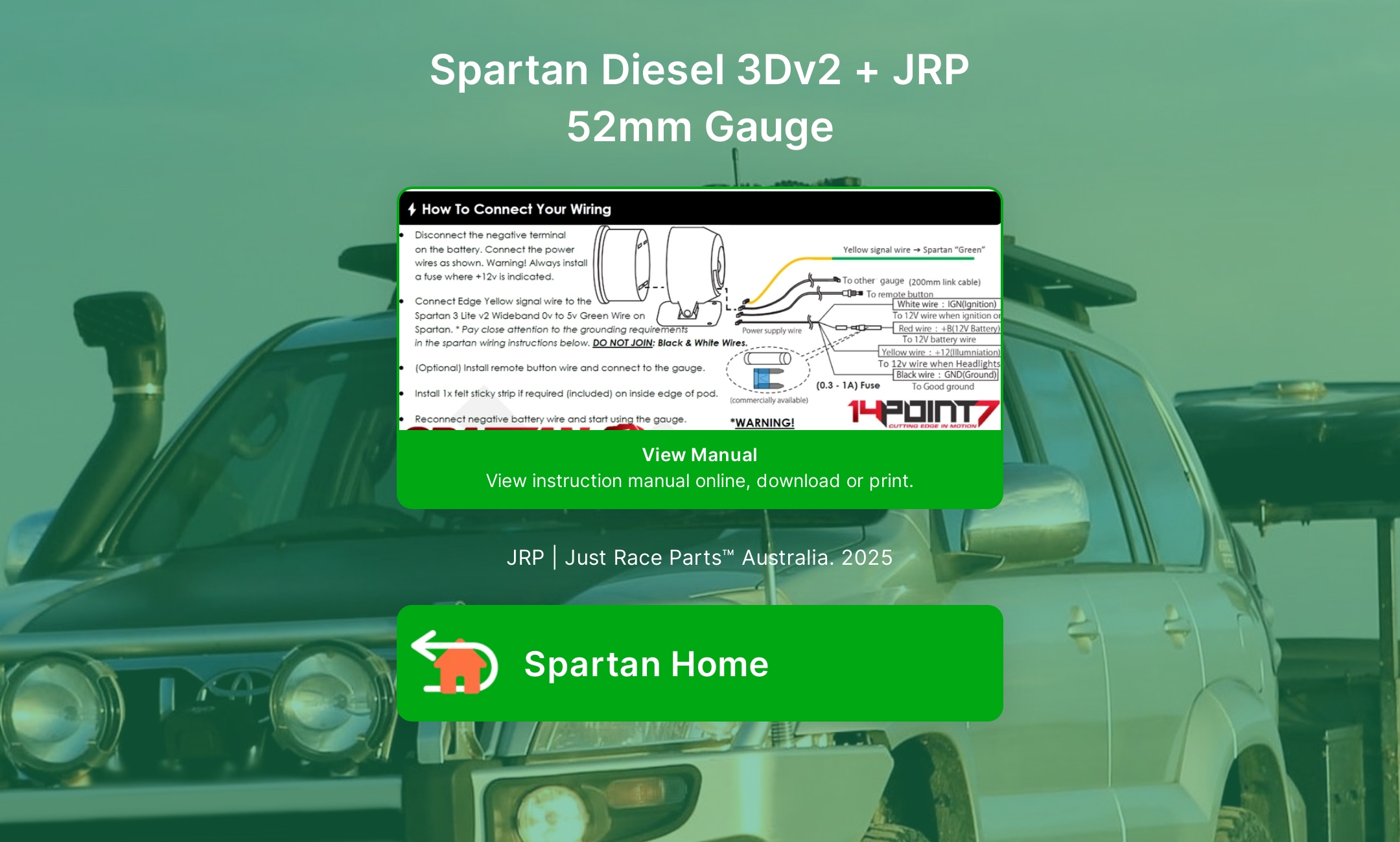 Spartan Diesel 3Dv2 + JRP 52mm Gauge's Flowpage