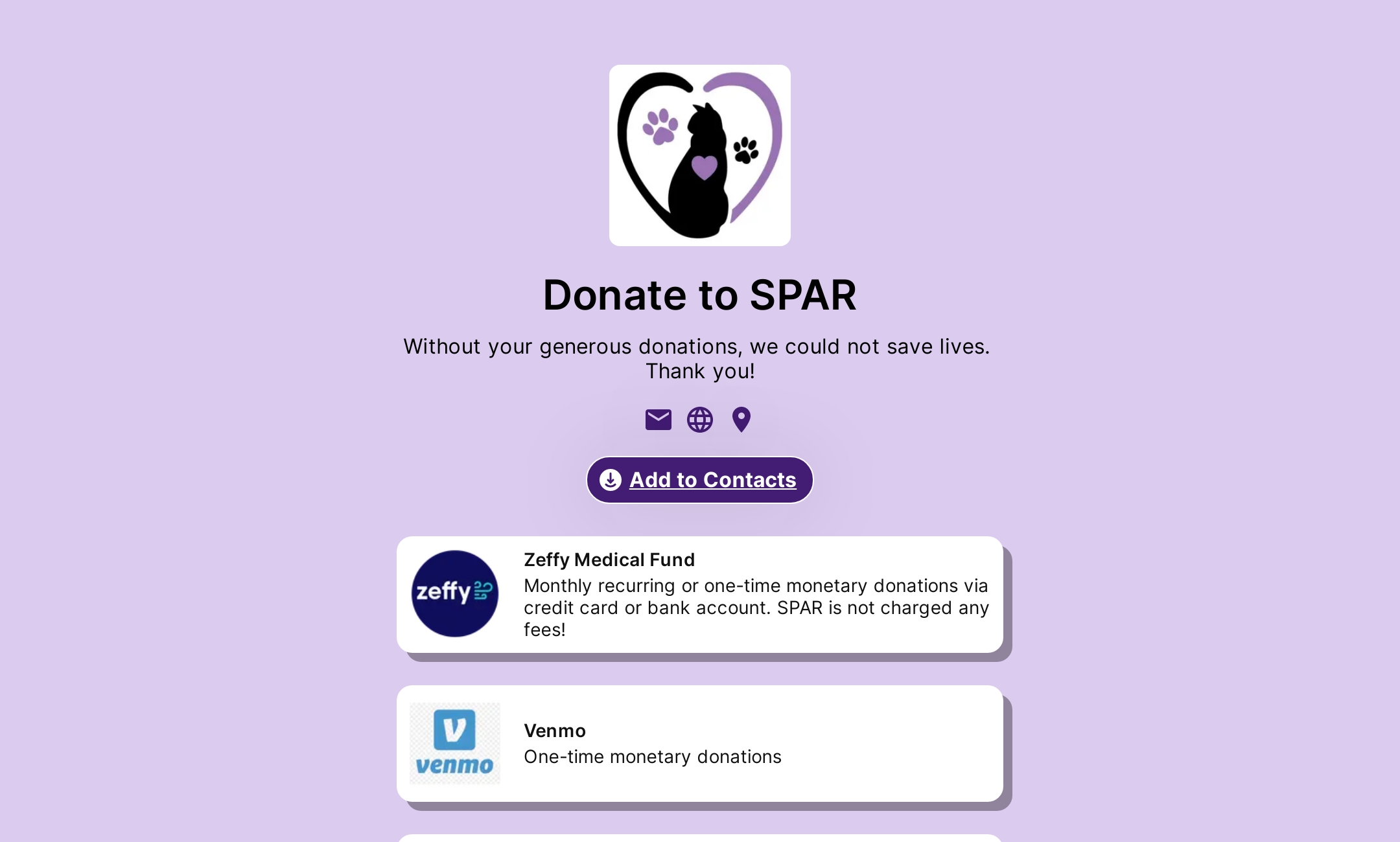 Donate to SPAR's Flowpage
