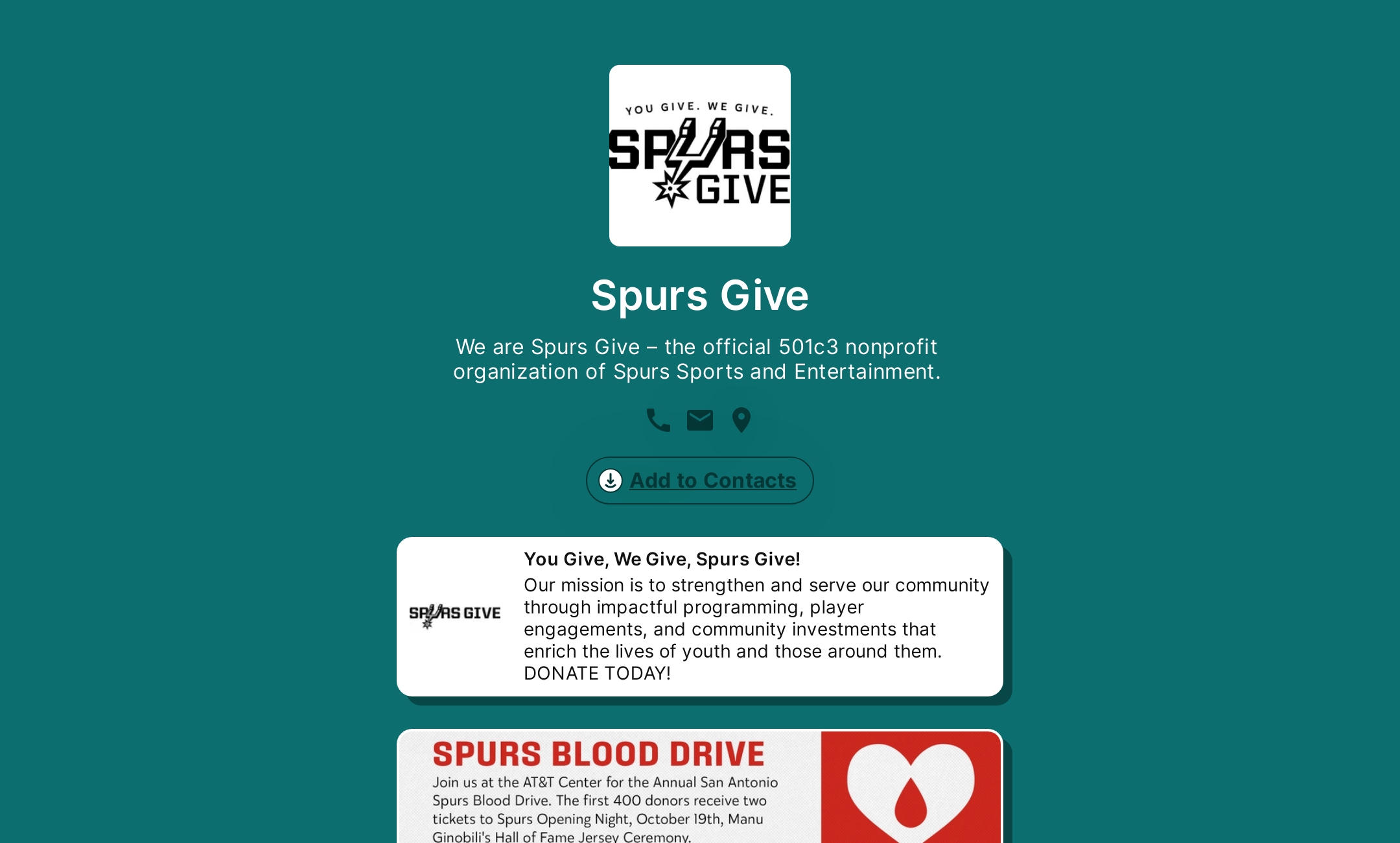 Spurs Give's Flowpage