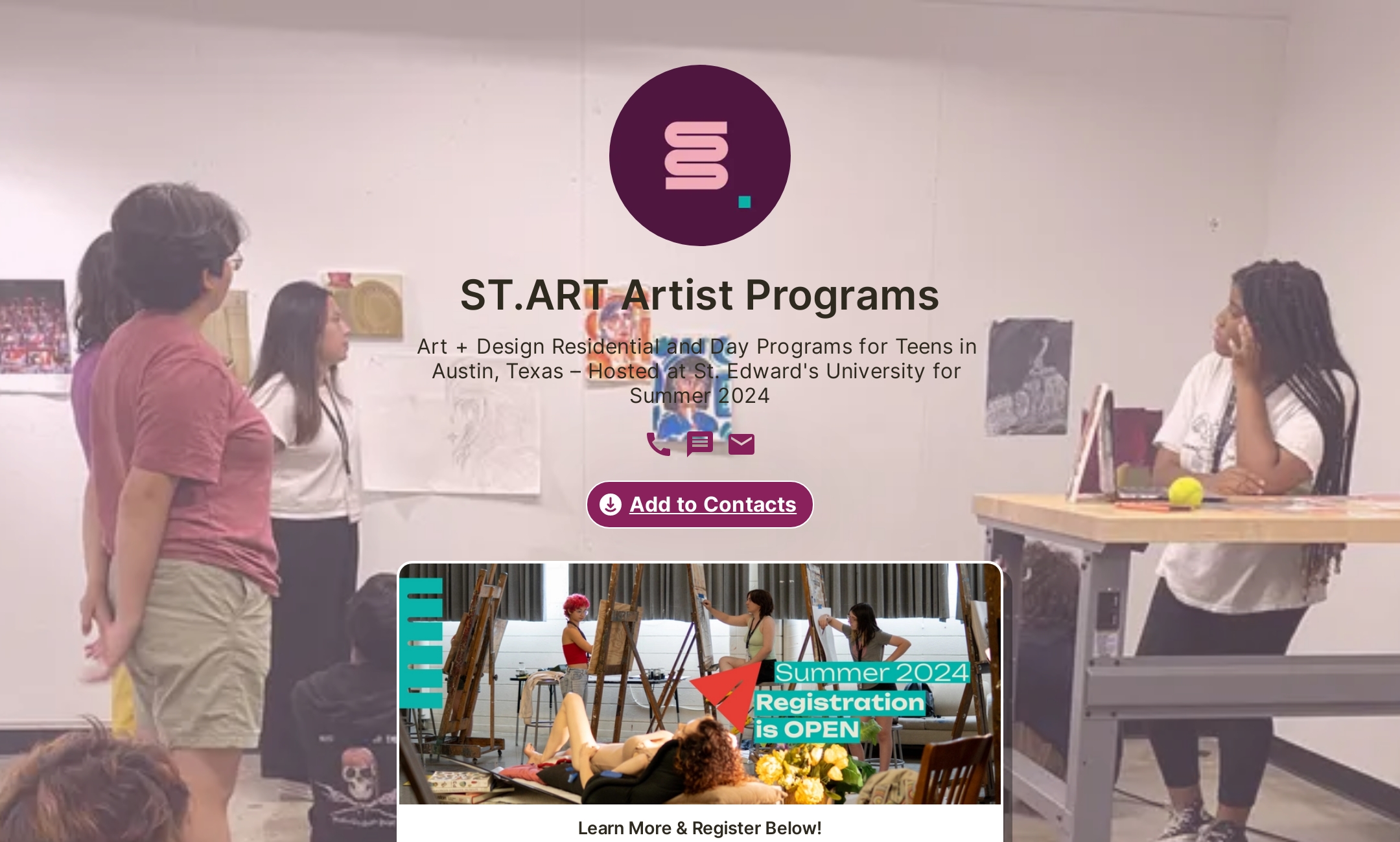 ST.ART Artist Programs' Flowpage