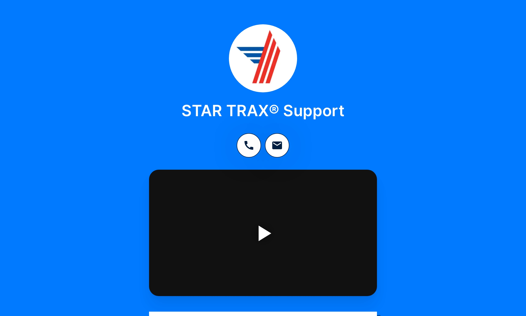 STAR TRAX® Support's Flowpage