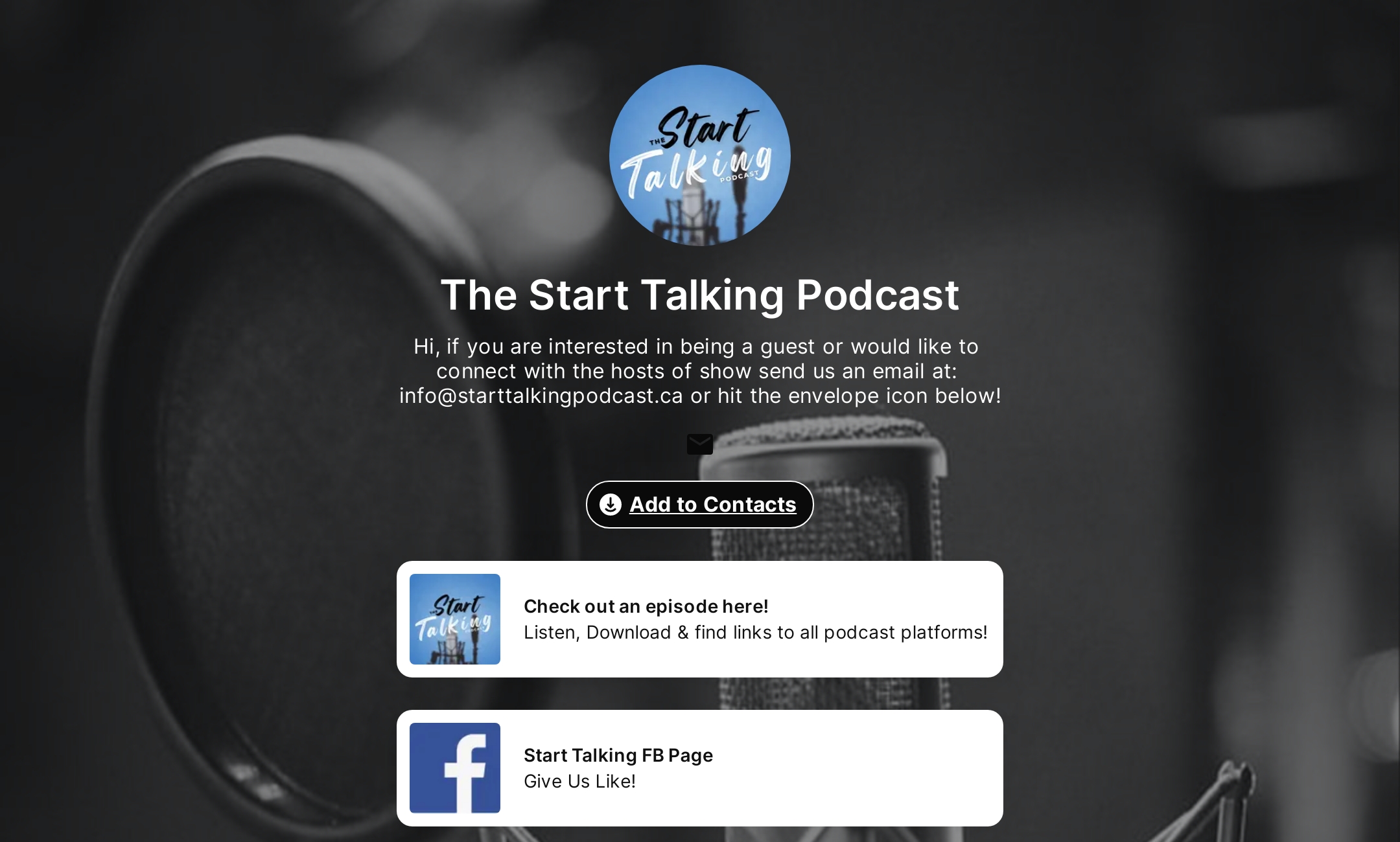 The Start Talking Podcast's Flowpage