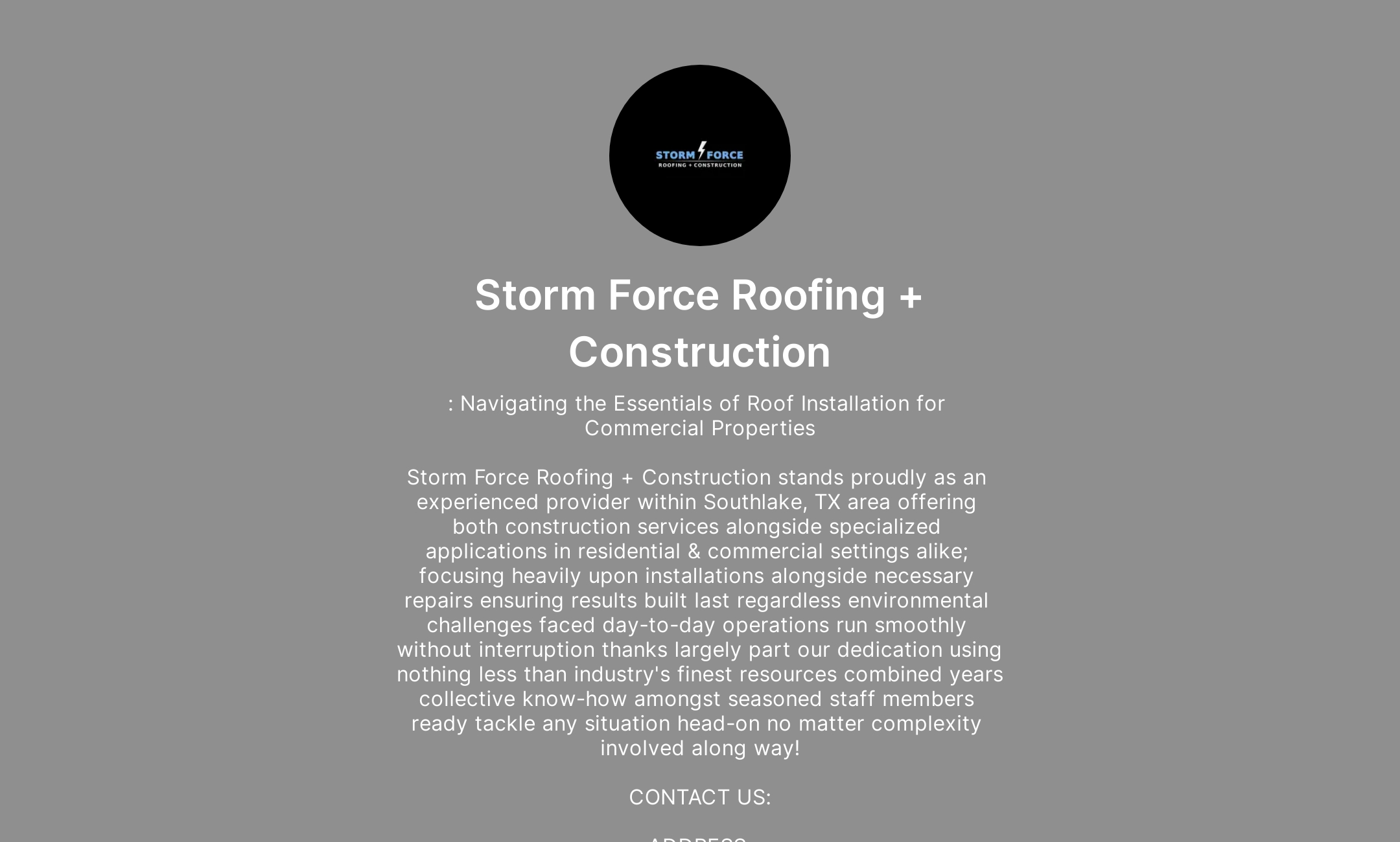 Storm Force Roofing + Construction's Flowpage