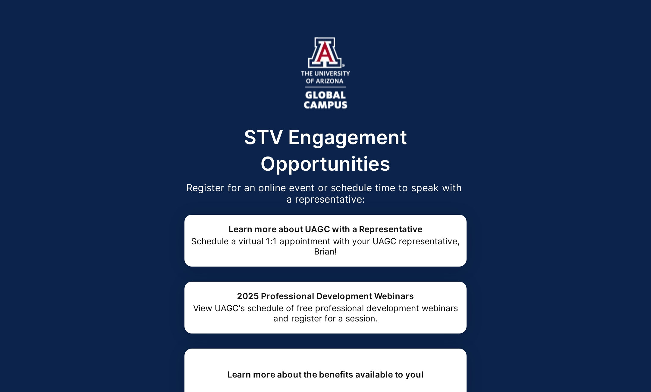 STV Engagement Opportunities' Flowpage