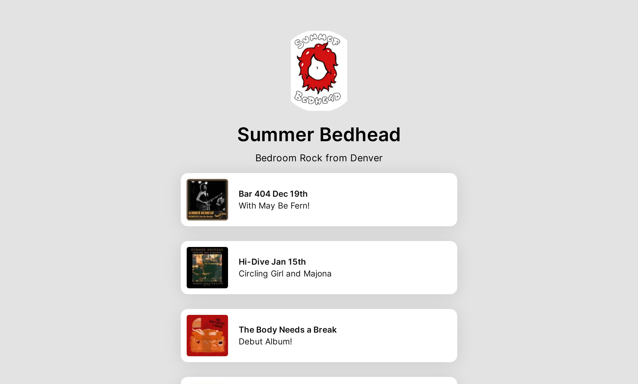 Summer Bedhead's Flowpage