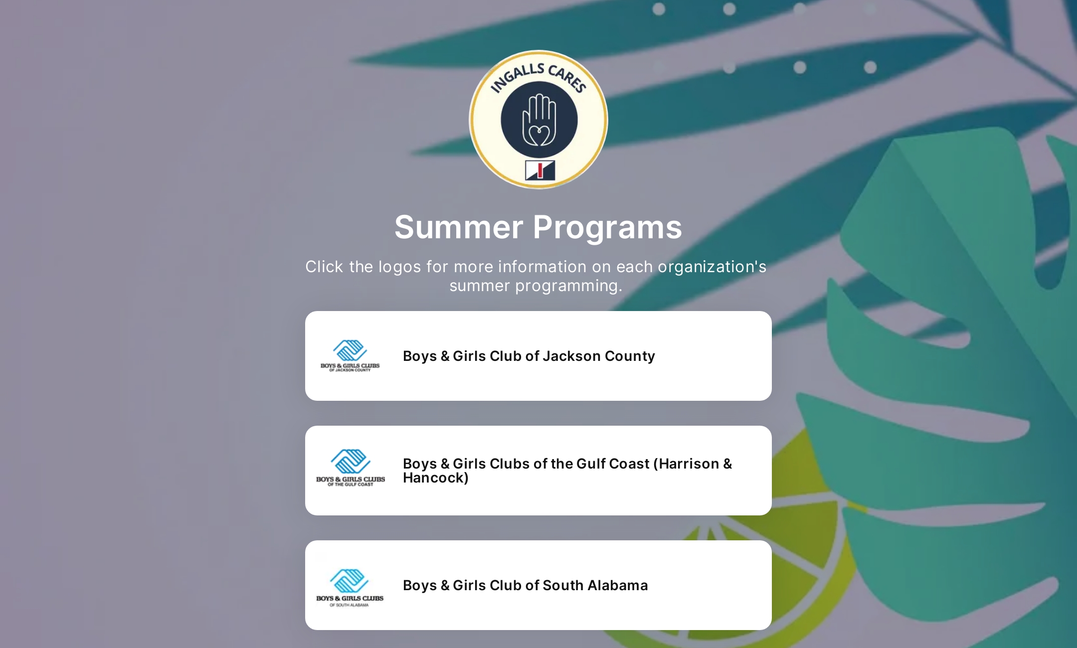 Summer Programs' Flowpage