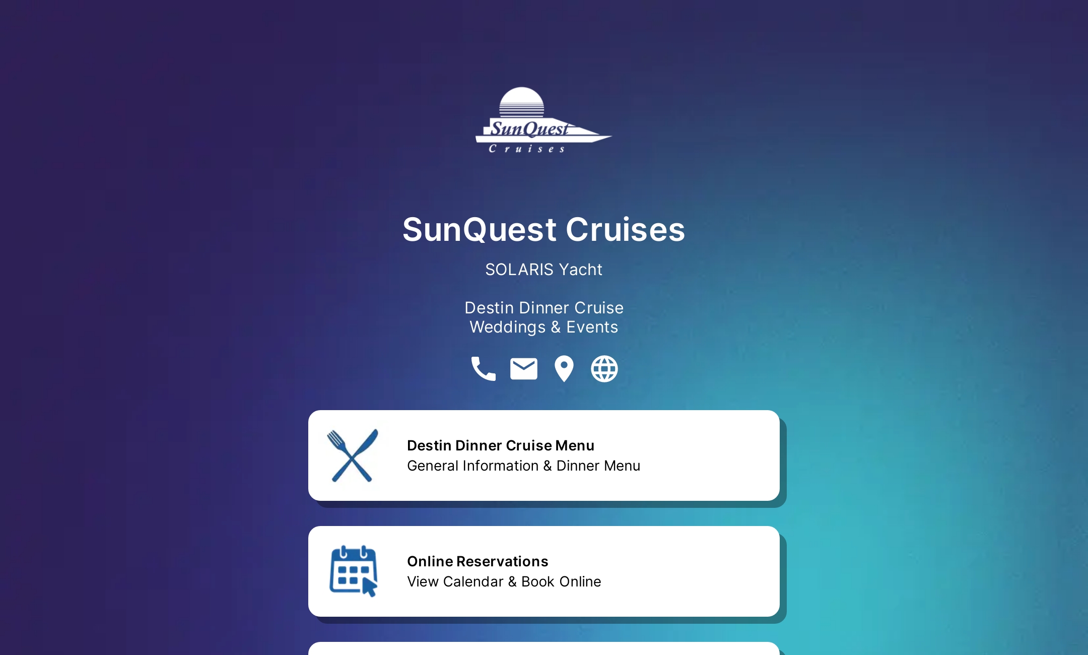 SunQuest Cruises' Flowpage