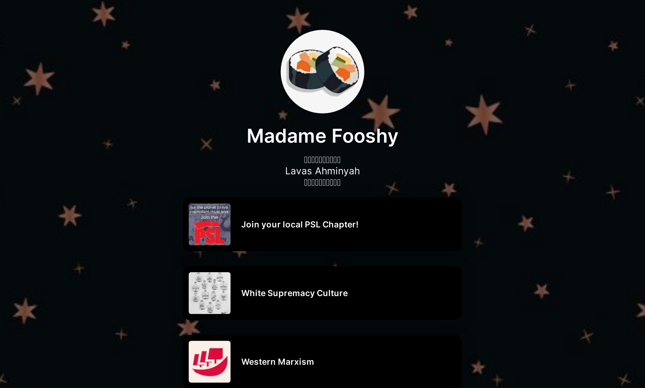 Madame Fooshy's Flowpage