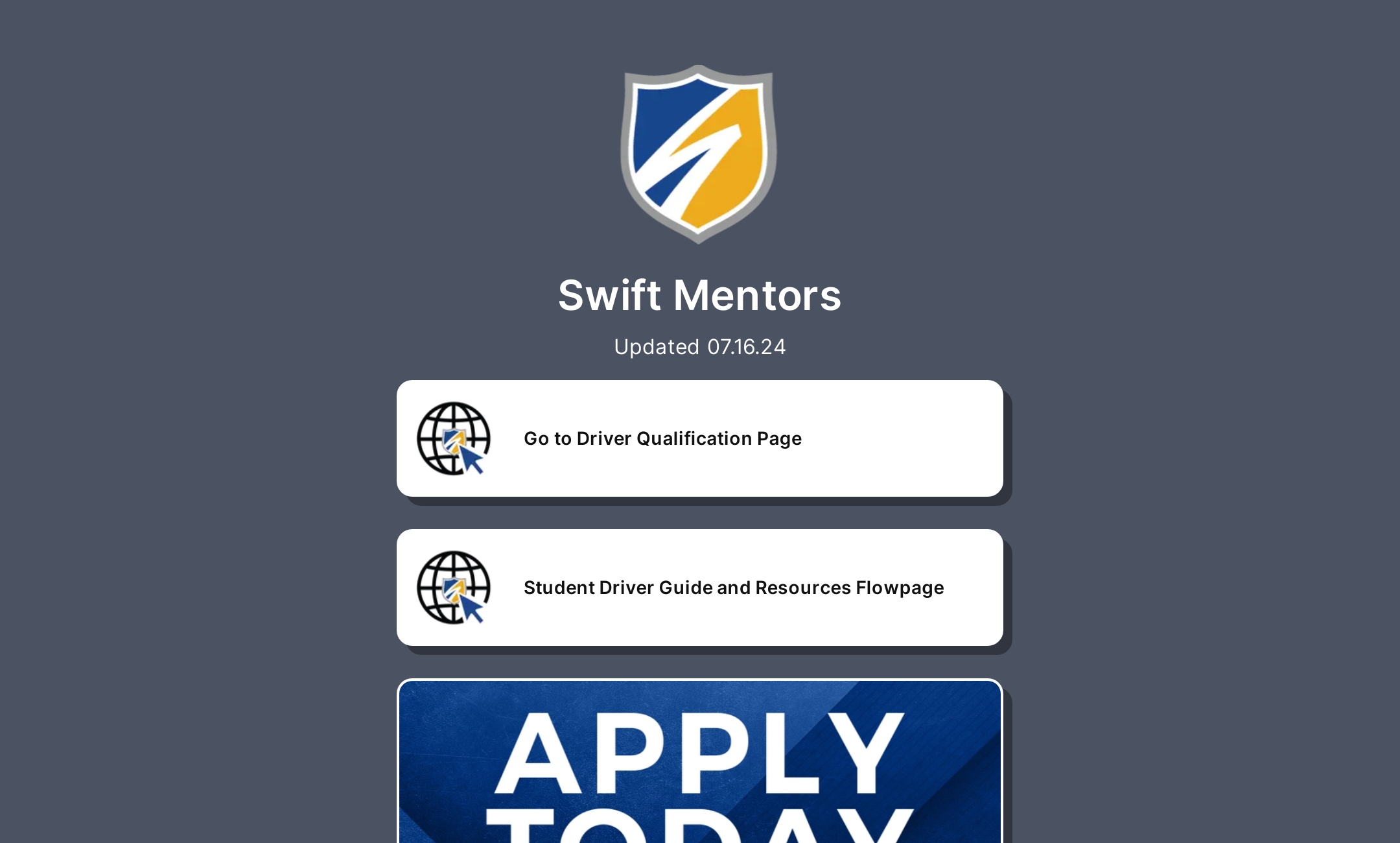 Swift Mentors' Flowpage